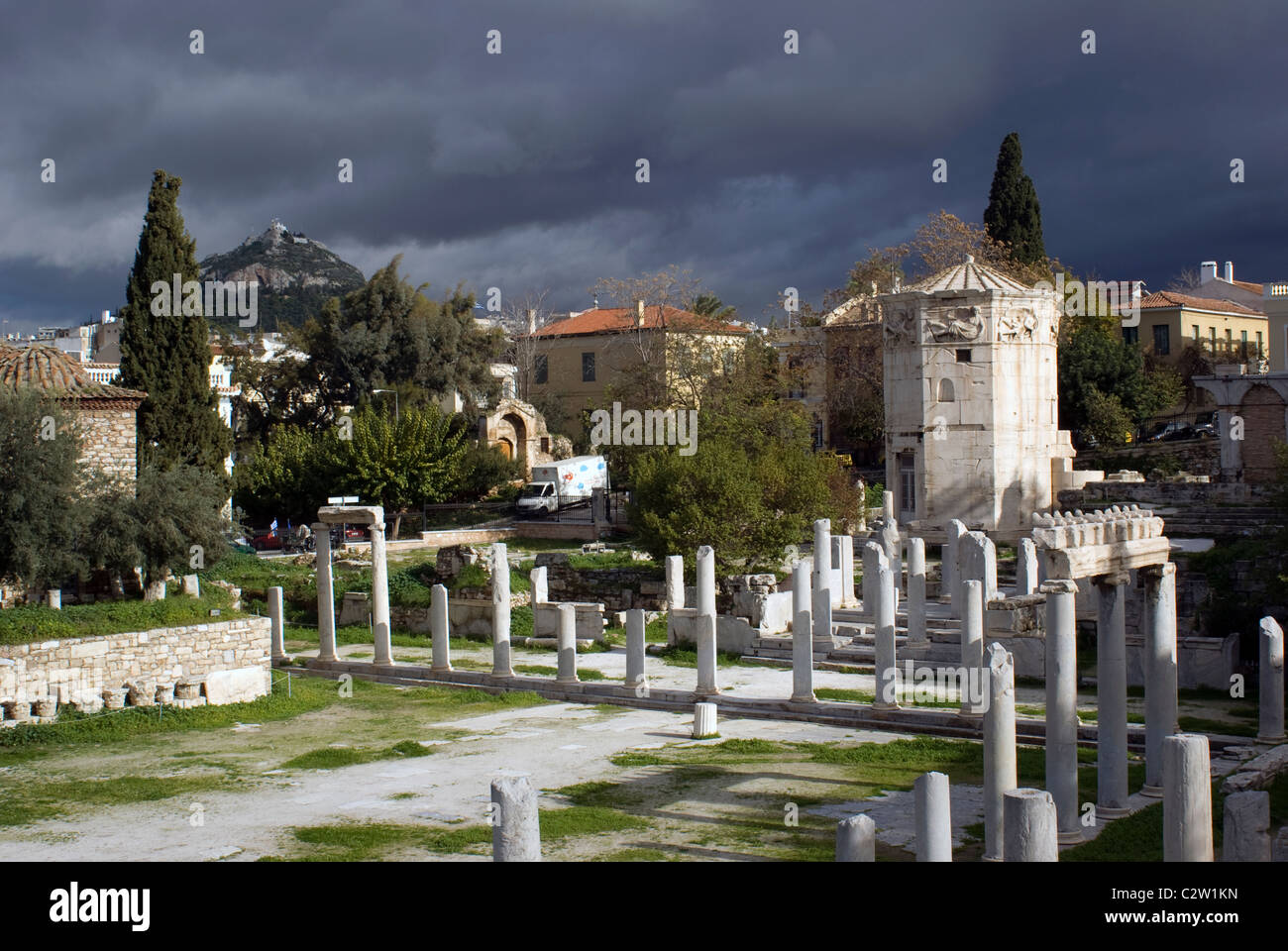 A view of The Roman Forum in Athens Stock Photo - Alamy