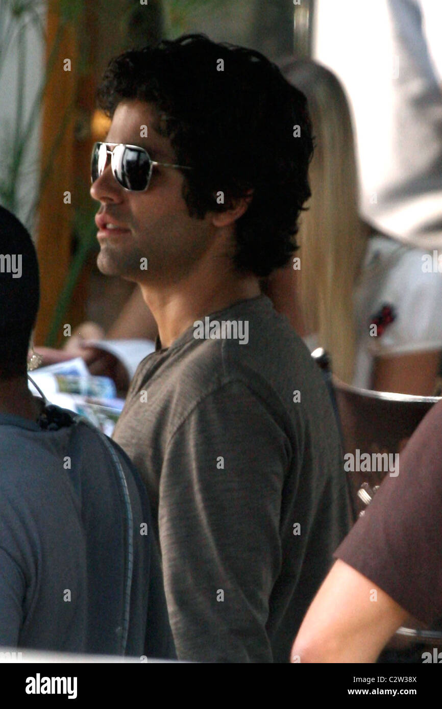 Adrian Grenier The cast of HBO's 'Entourage' filming a scene at the ...