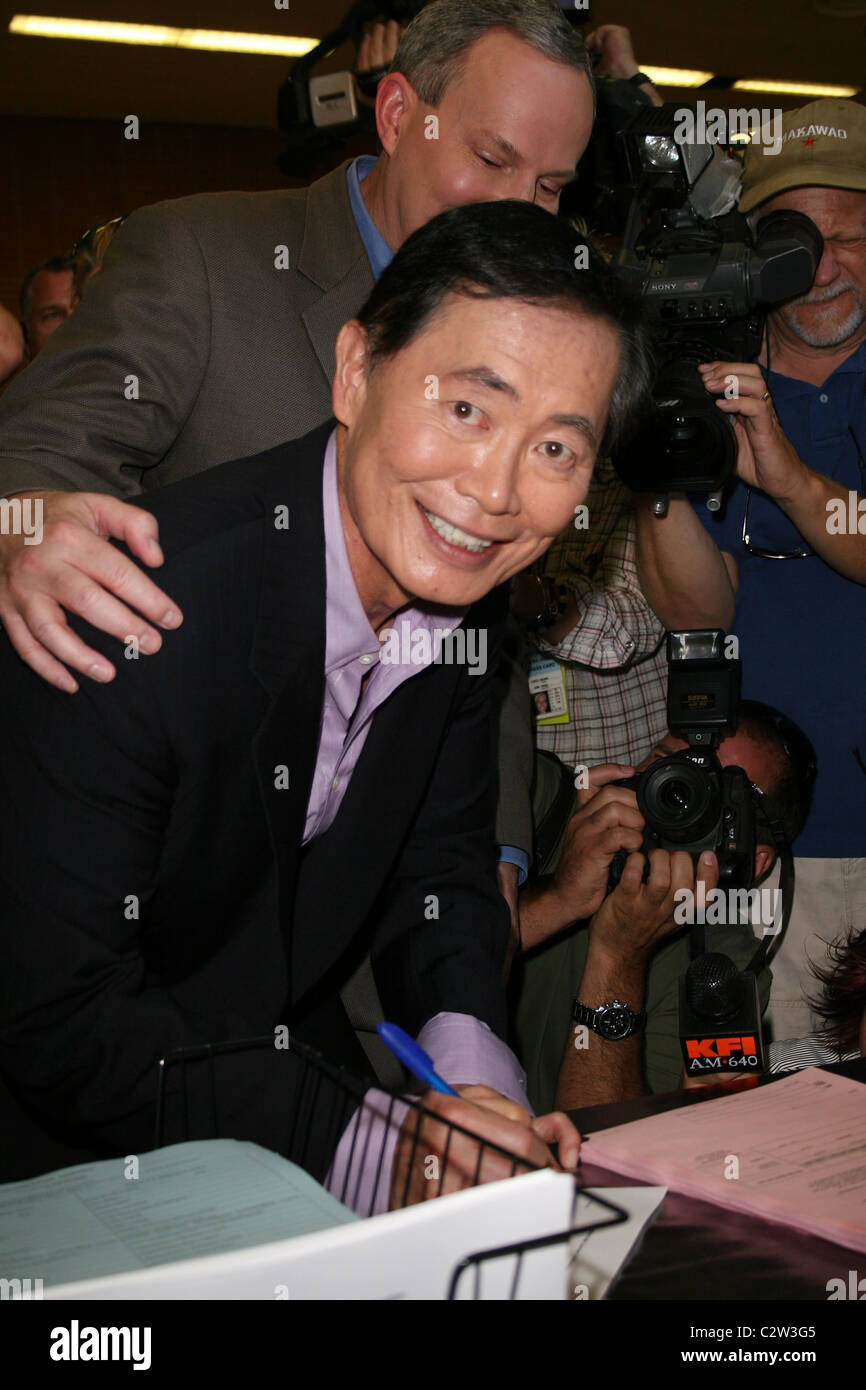Former 'Star Trek' actor George Takei and his partner Brad Altman ...
