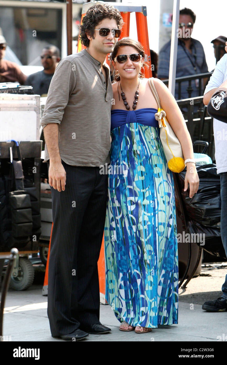 Adrian Grenier The cast of HBO's 'Entourage' filming a scene at the ...