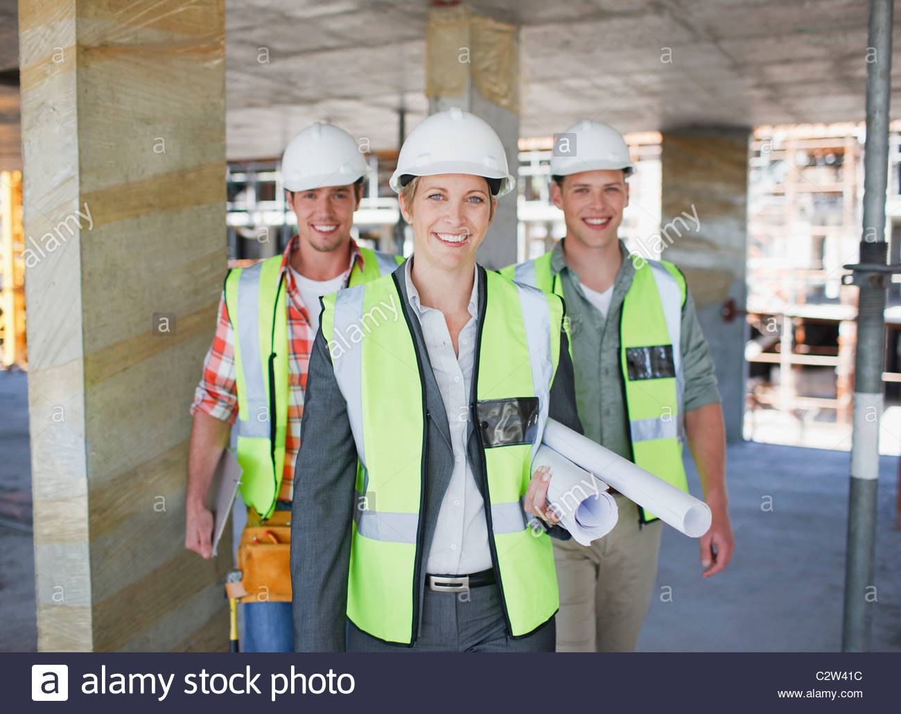 Construction Workers Men Woman Stock Photos & Construction Workers Men ...