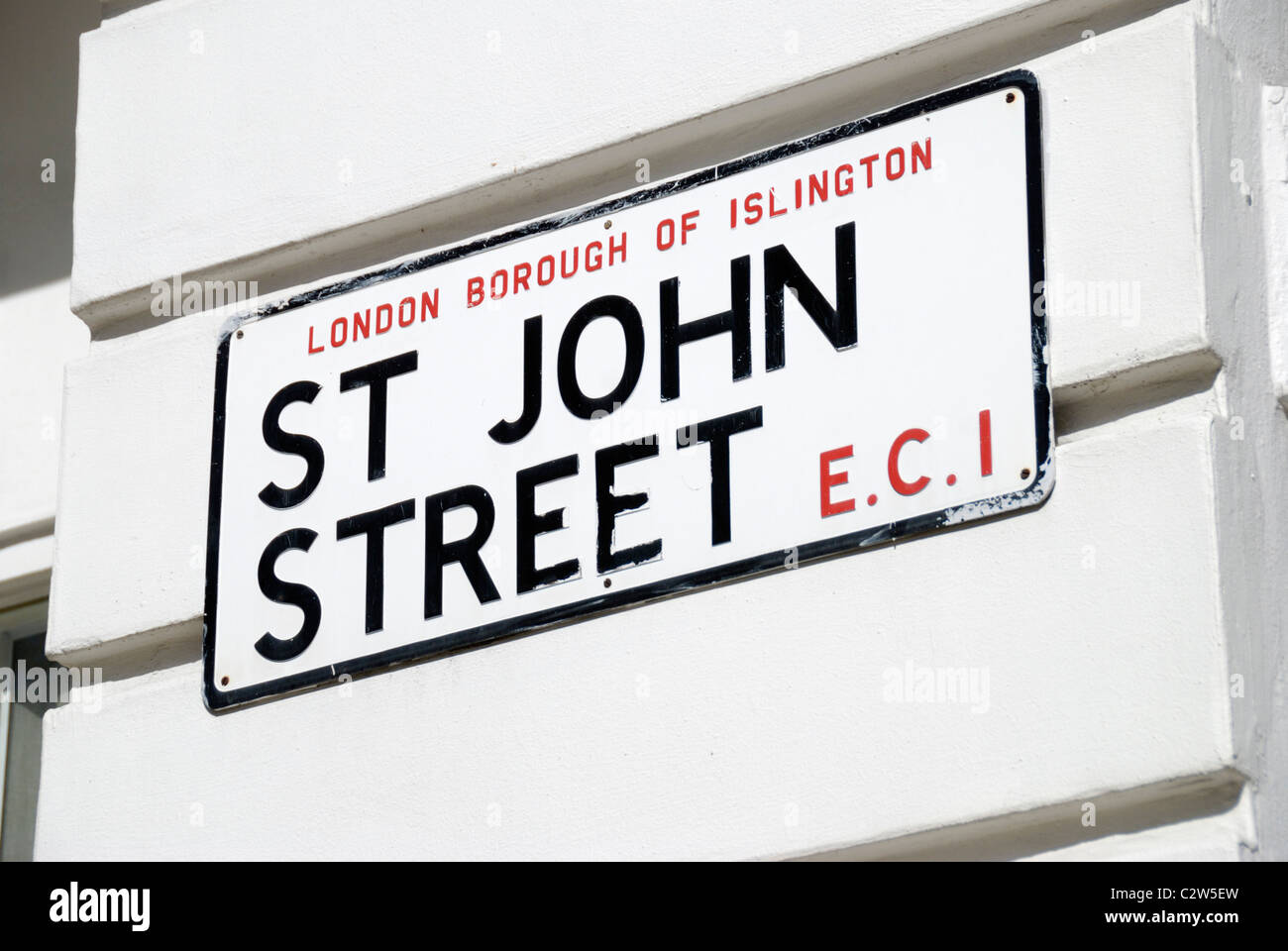 St John Street EC1 street sign, Clerkenwell, London, England Stock ...