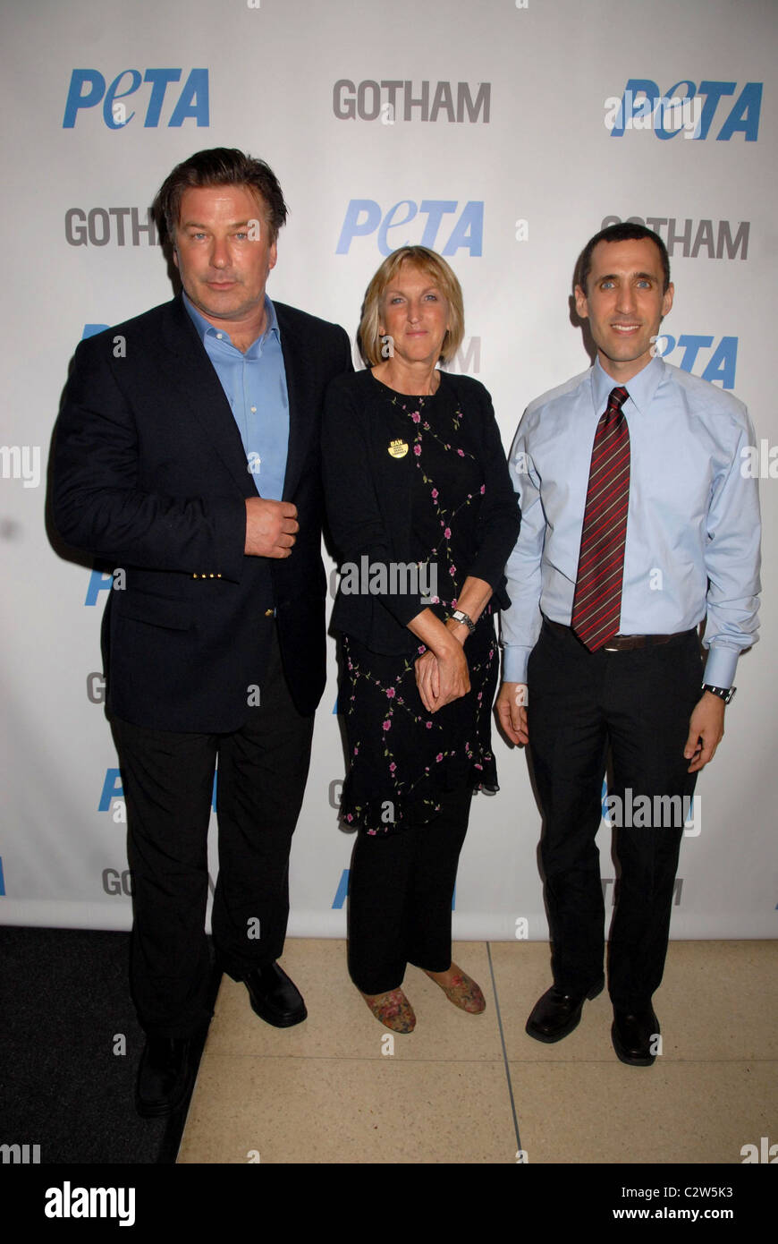 Alec Baldwin, guest and Donny Moss PETA hosts a screening of 'Blinders ...