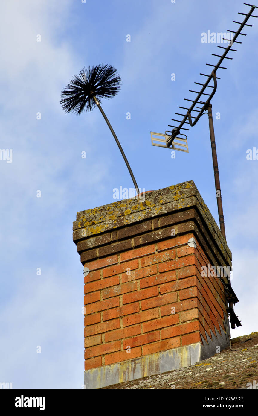 Chimney sweep brush hi-res stock photography and images - Alamy