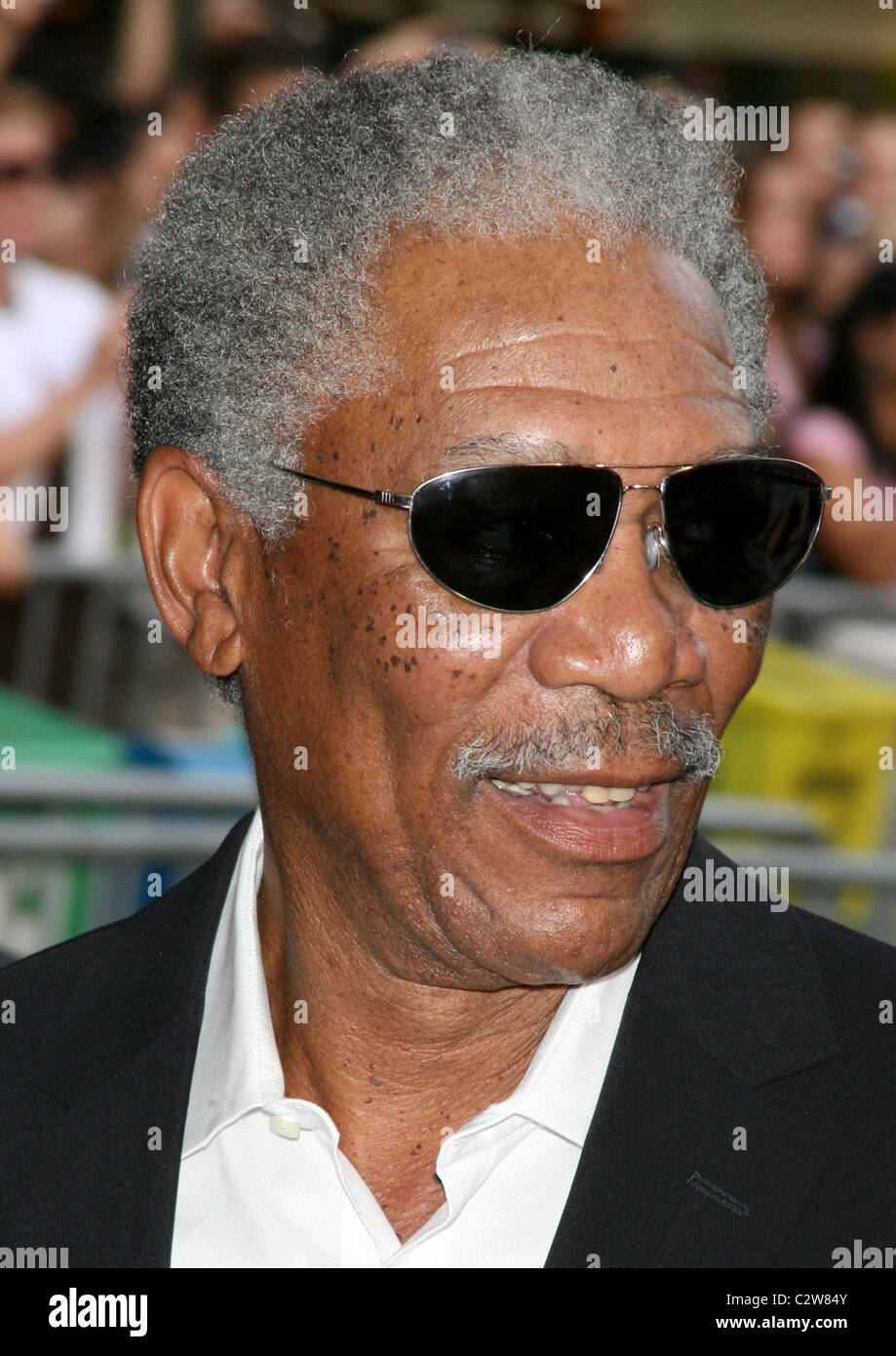 Morgan Freeman New York Premiere of 'The Dark Knight' held at AMC Loews ...