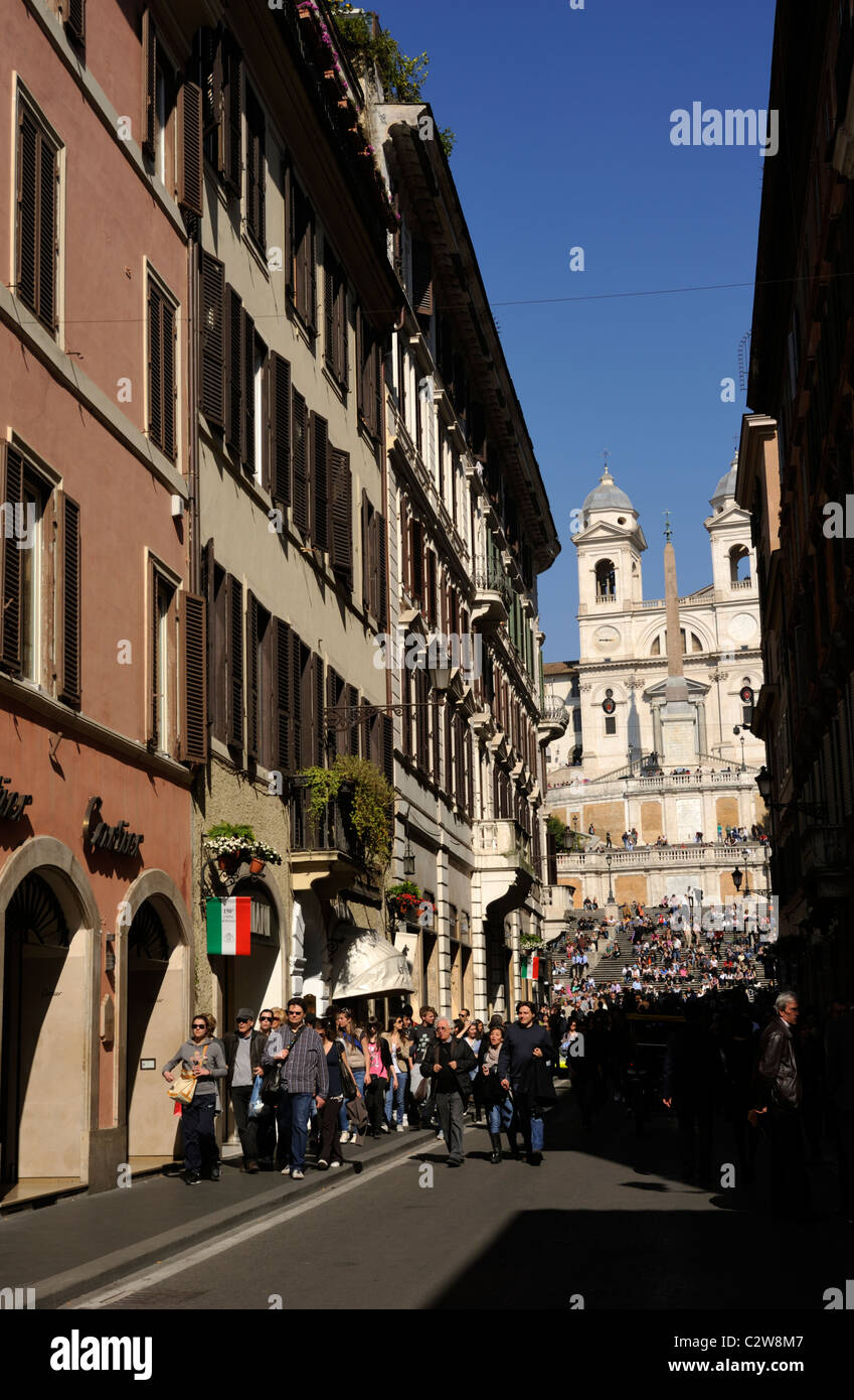 Pedestrian street in rome hi-res stock photography and images - Alamy