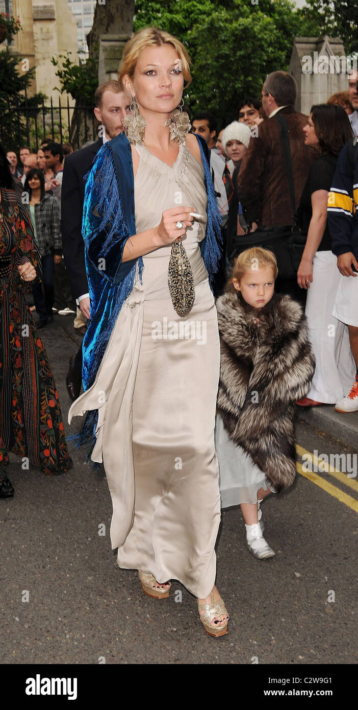 Kate Moss and daughter Lila Grace The wedding of Leah Wood and Jack ...