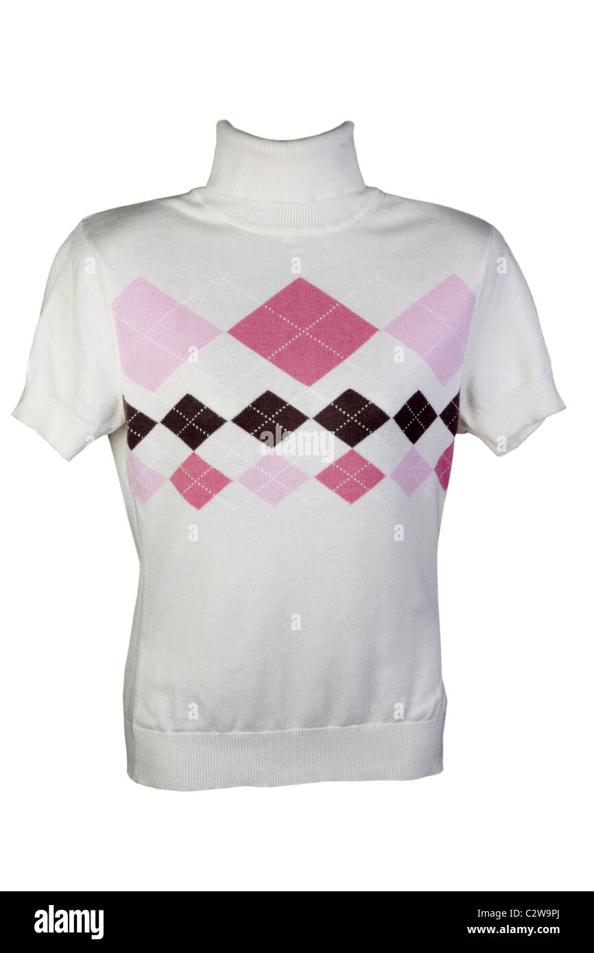 light sweater with a pattern in a diamond pattern on a white background ...