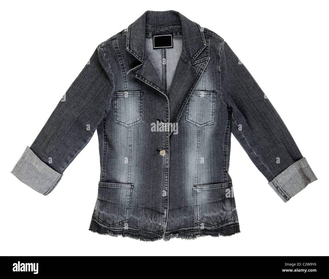 denim jacket isolated on a white background Stock Photo - Alamy