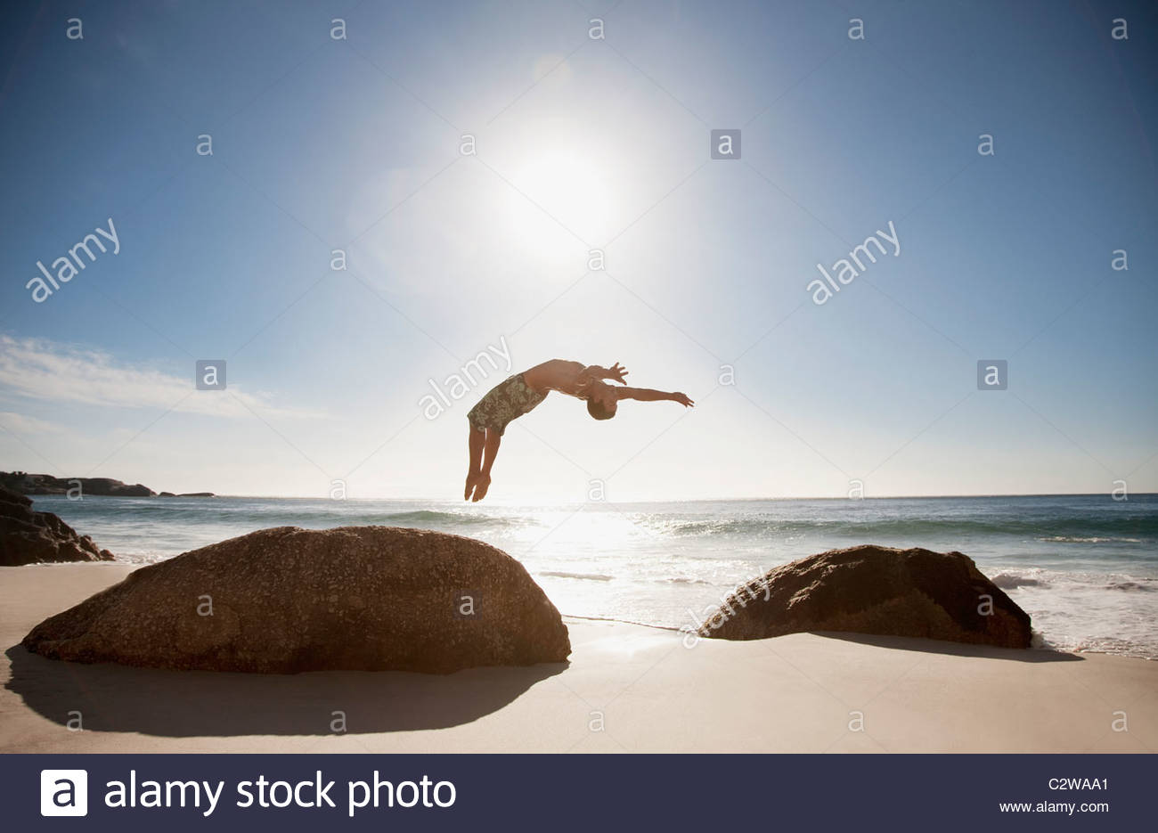 Backflip Gymnast Stock Photos & Backflip Gymnast Stock Images - Alamy