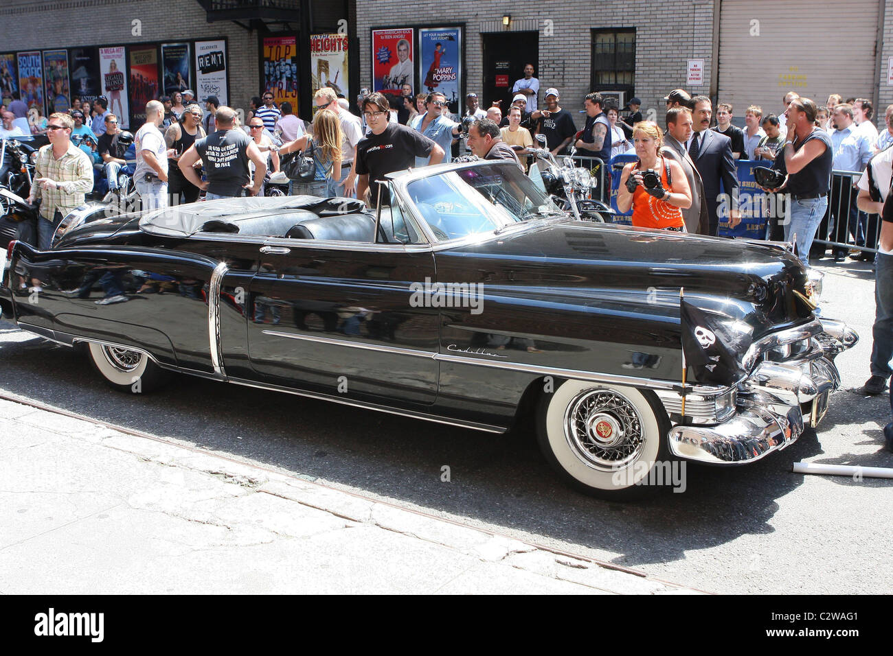 Motley car outside the Ed Sullivan Theater for the 'Late Show With ...