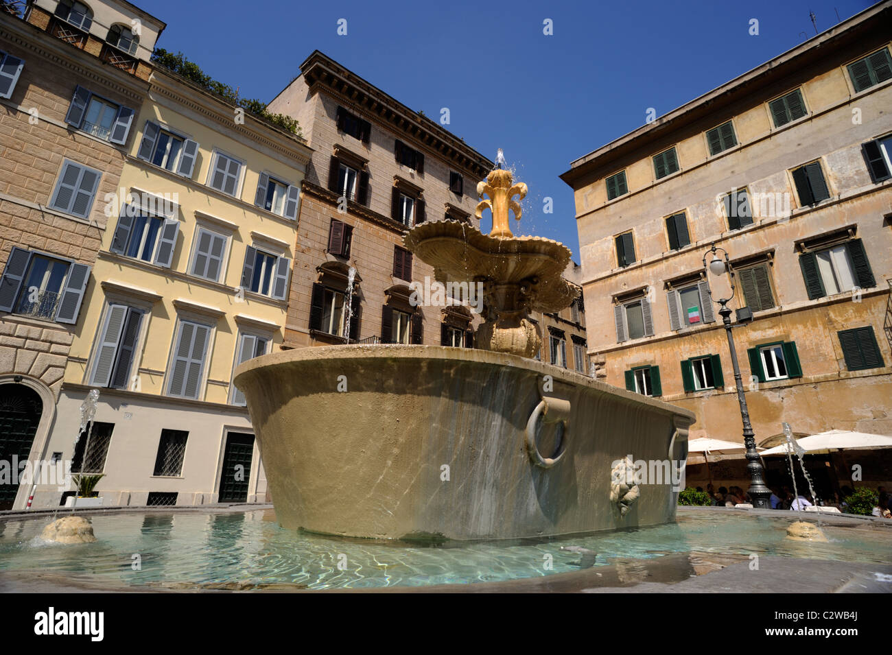 Fountain, Piazza Farnese, Rome, Italy Stock Photo - Alamy