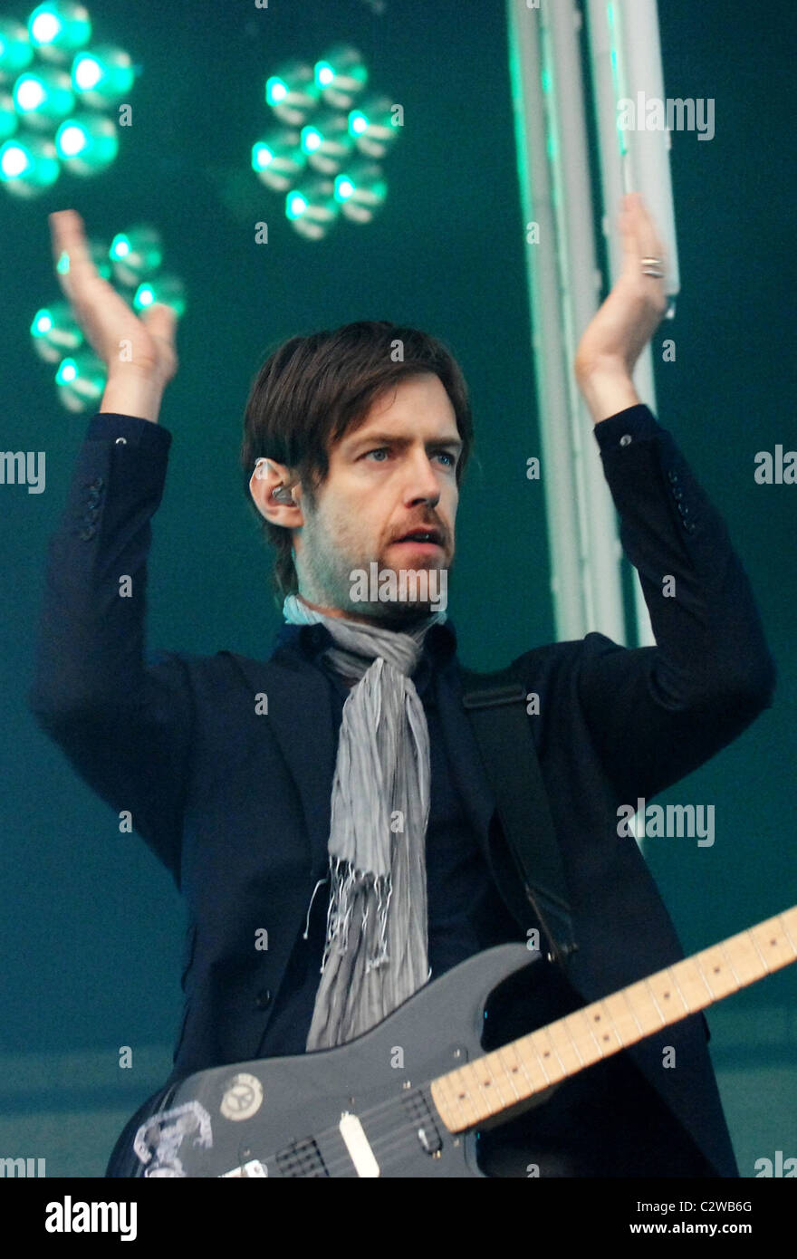 Ed O'Brien Radiohead performs live in concert at Victoria Park London ...