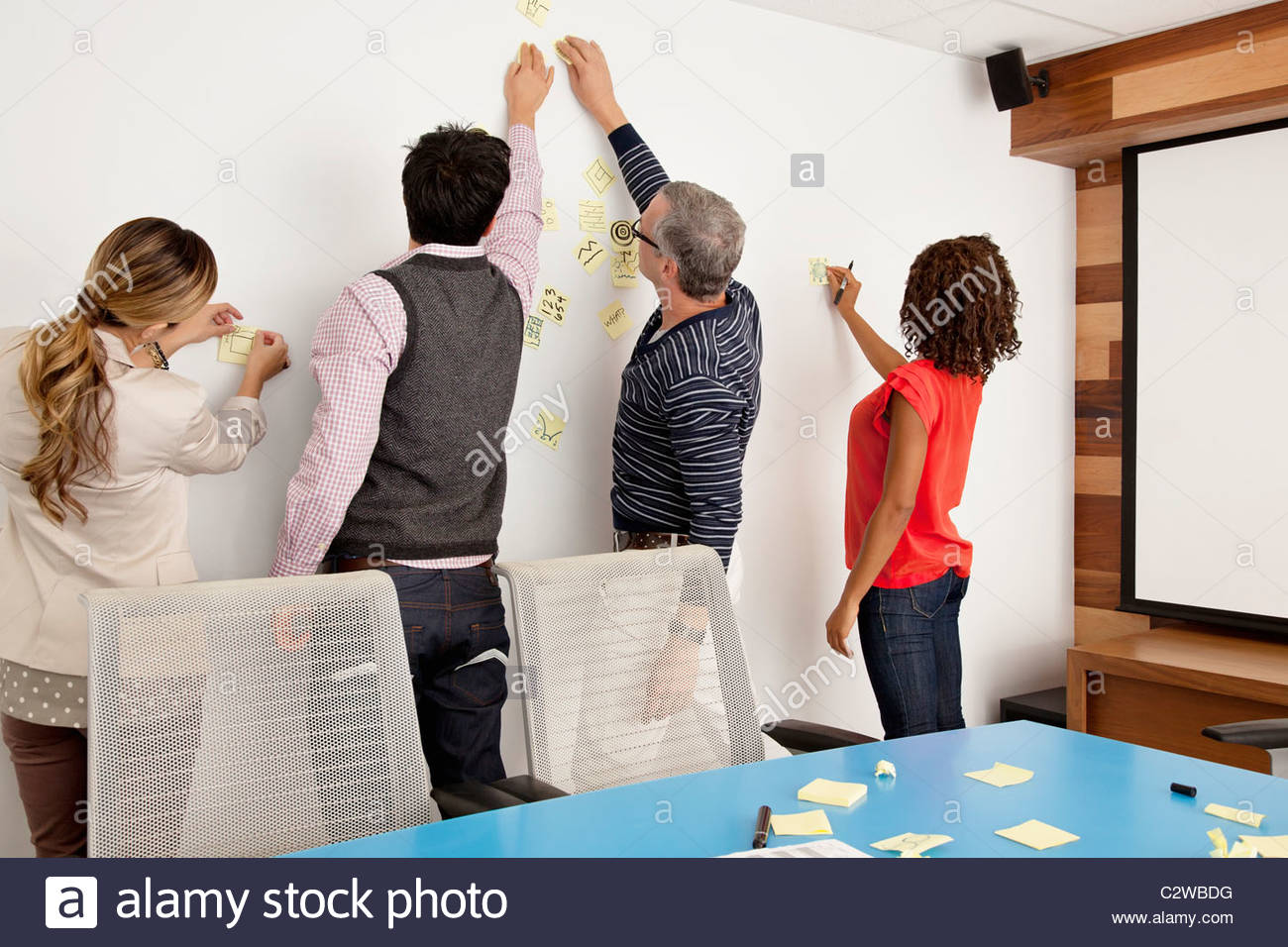 Sticky Notes Business People Stock Photos & Sticky Notes Business ...