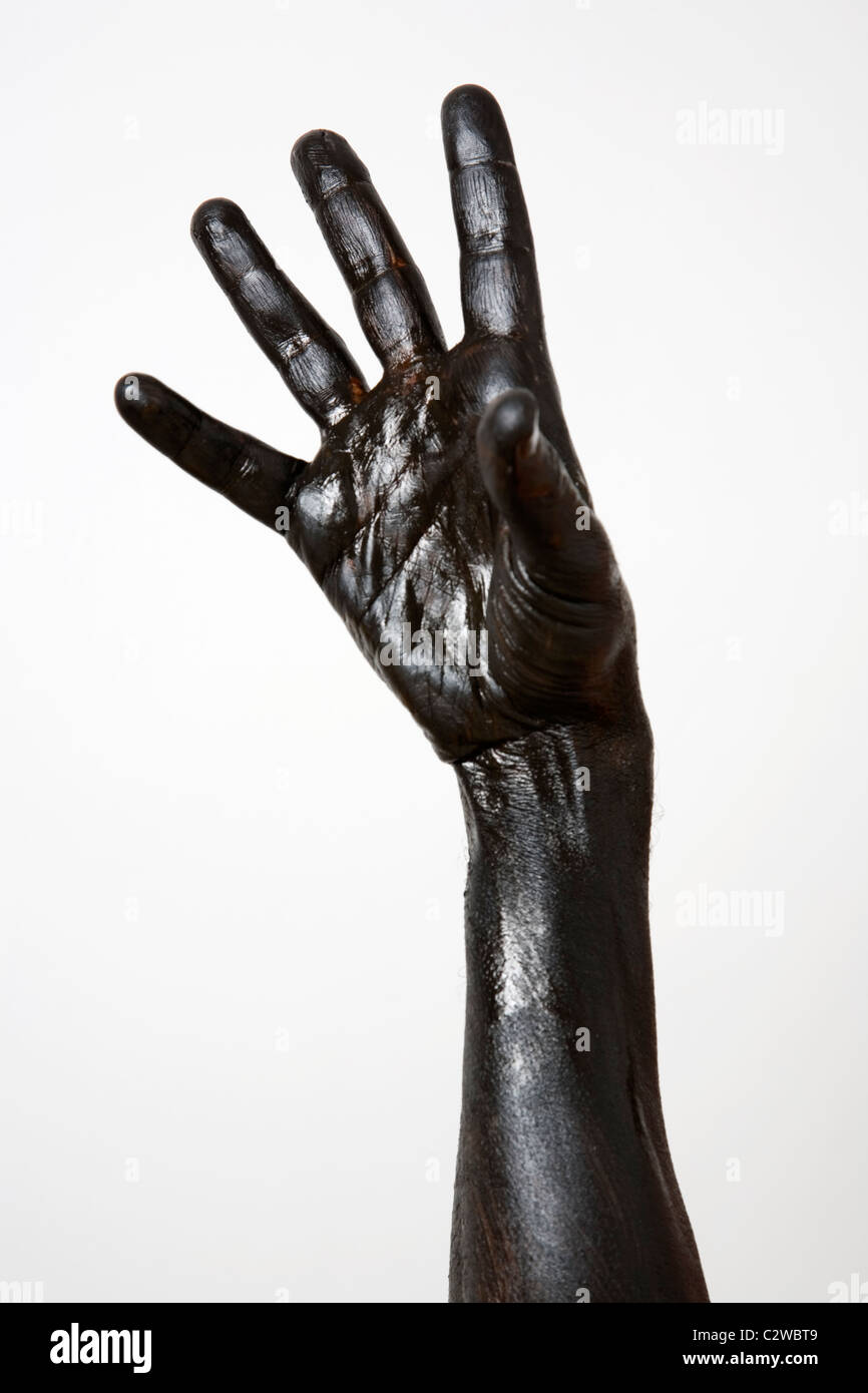 Black painted hand arm hi-res stock photography and images - Alamy