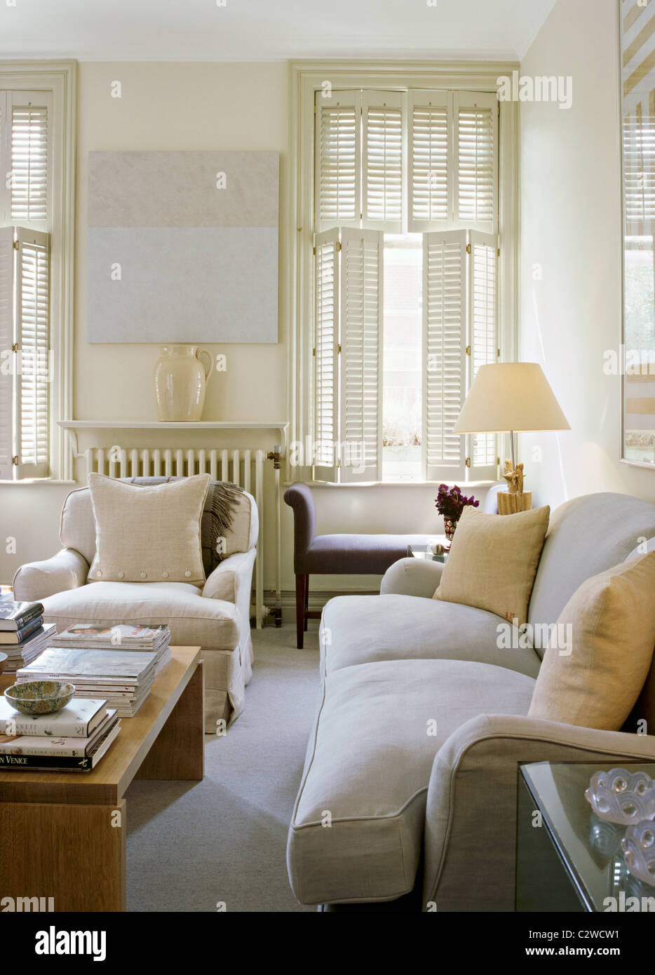 Neutral modern interior Stock Photo - Alamy