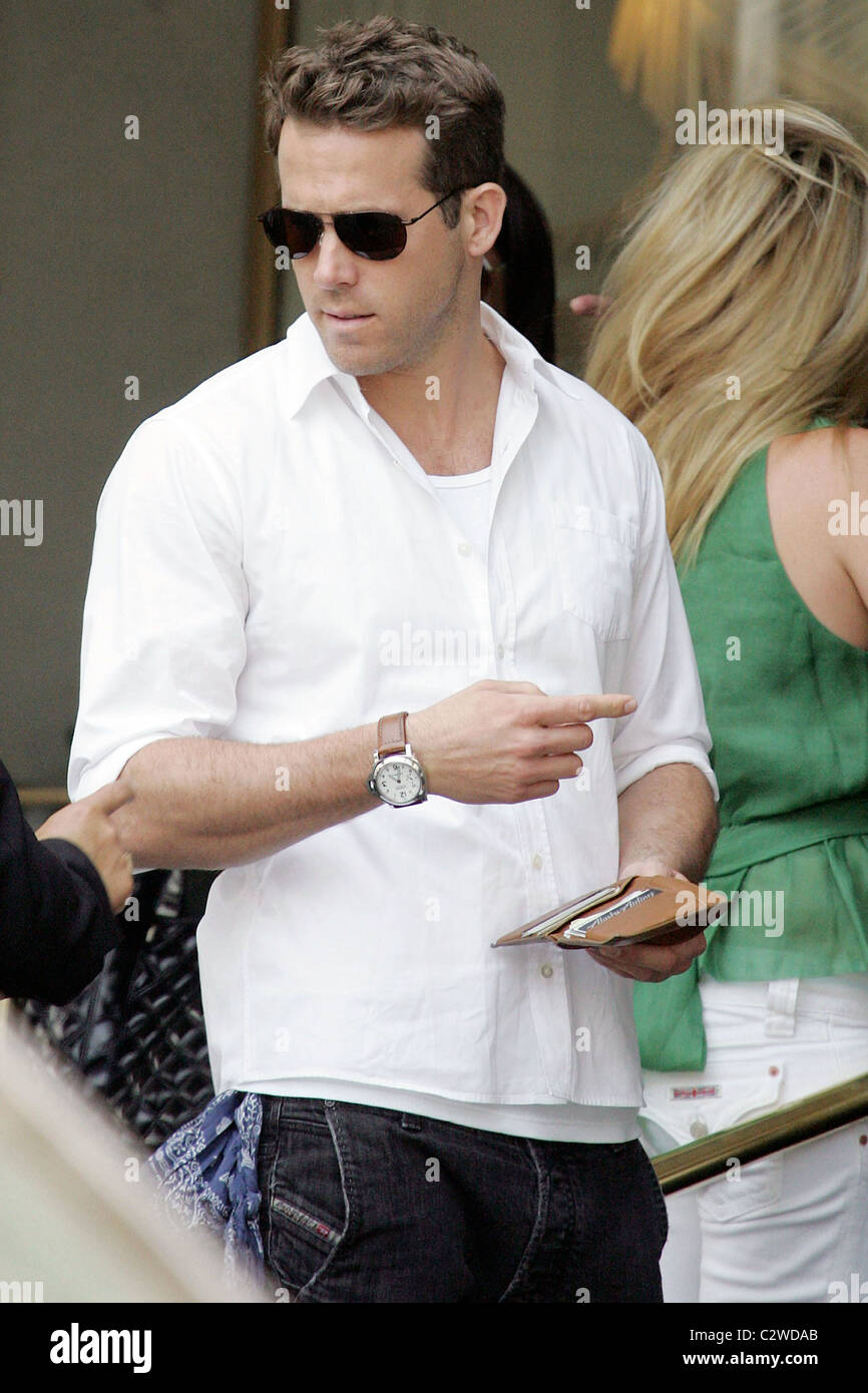 Ryan Reynolds outside Saks Fifth Avenue in Beverly Hills Los Angeles ...
