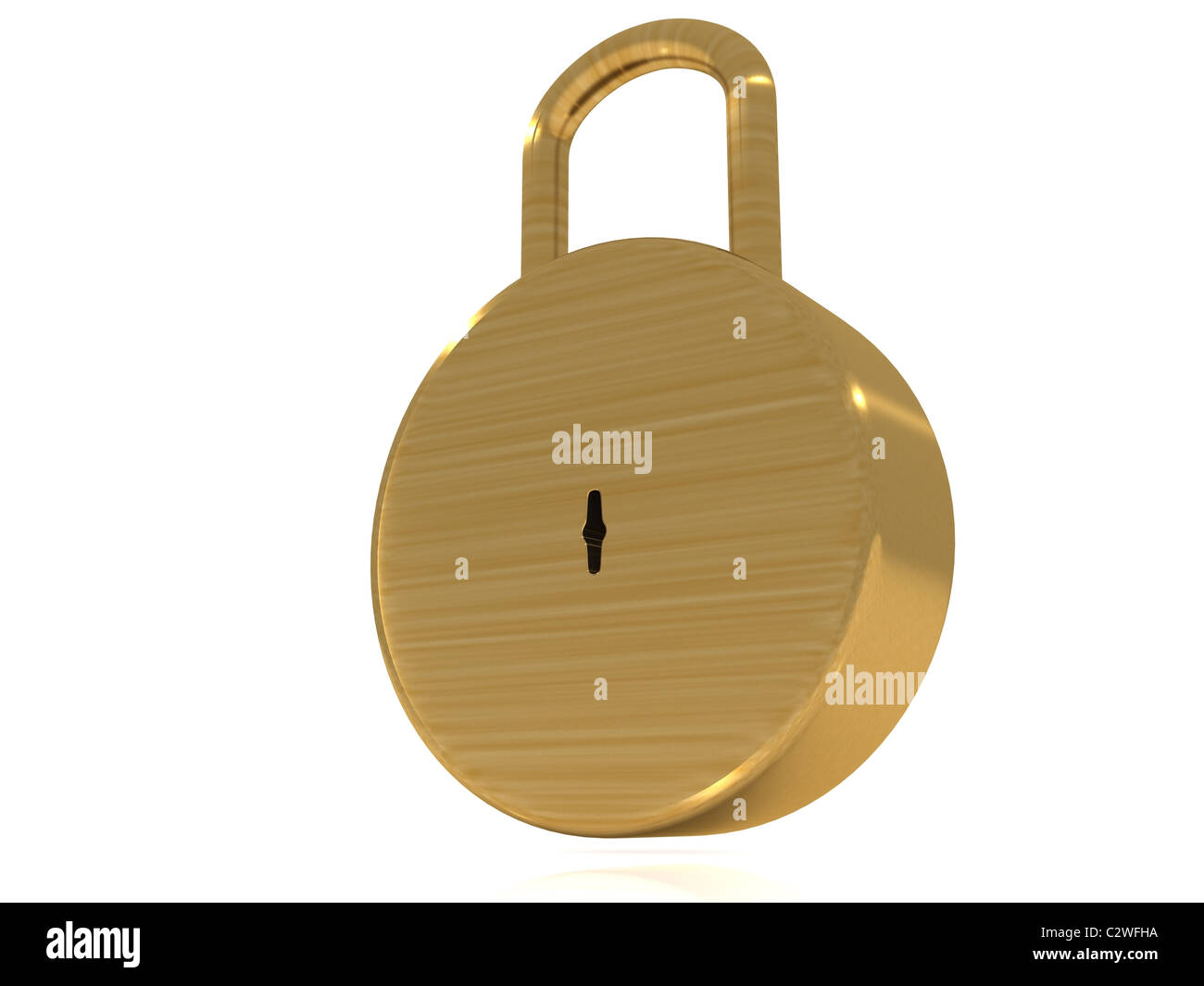 golden lock on white. 3d Stock Photo - Alamy