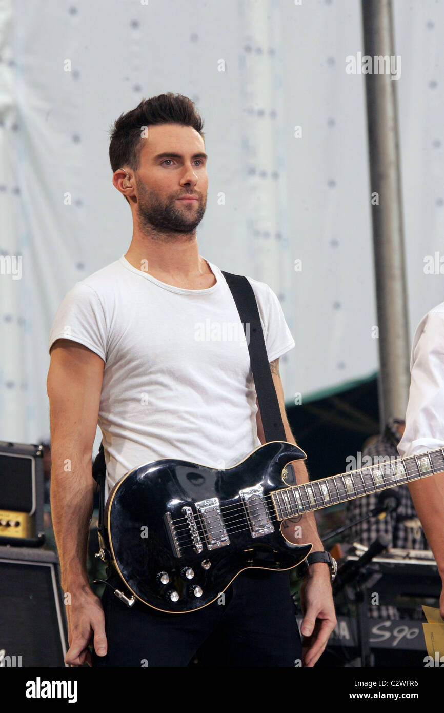 Adam Levine Maroon 5 performs live for 'Good Morning America's Summer ...