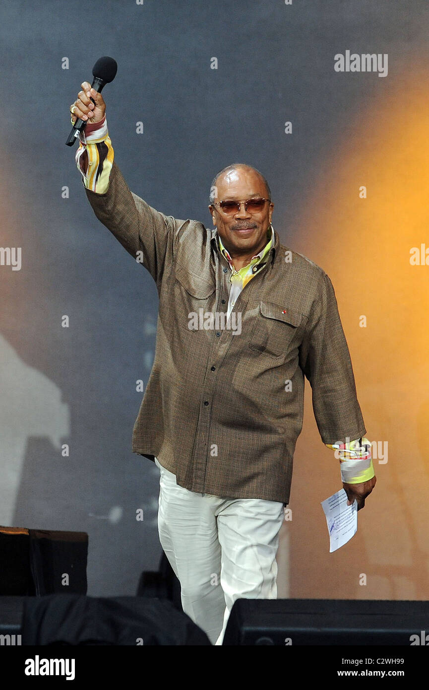 Quincy Jones Nelson Mandela birthday concert held in Hyde Park. London ...