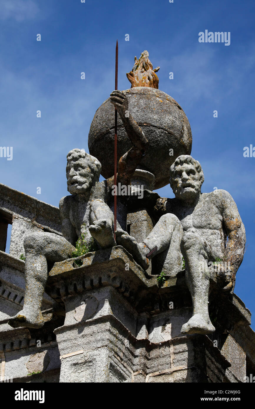 Giant Atlas figures carry the globe on the Church of Our Lady of Grace ...