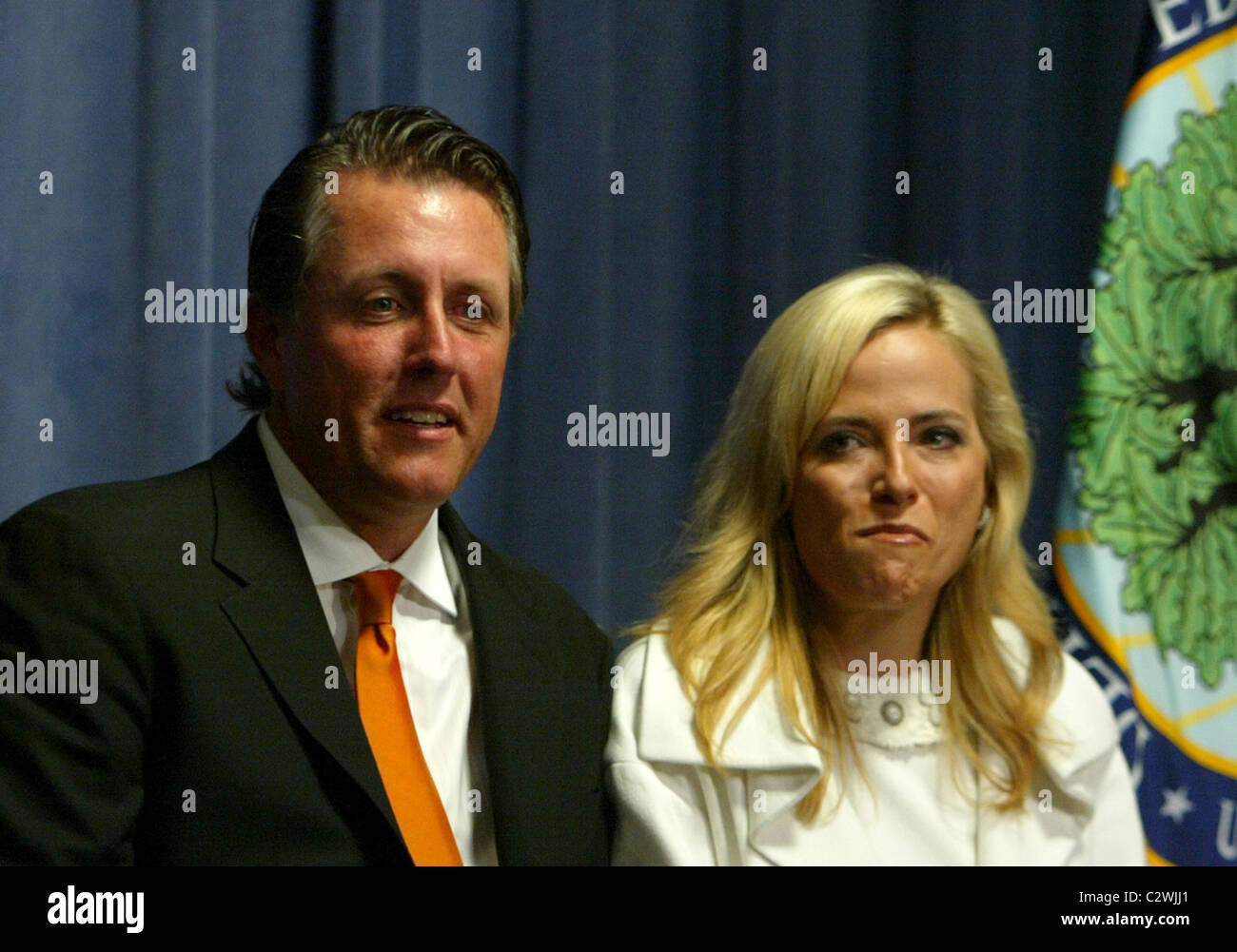 Phil Mickelson and Amy Mickelson participate in Department of Education ...