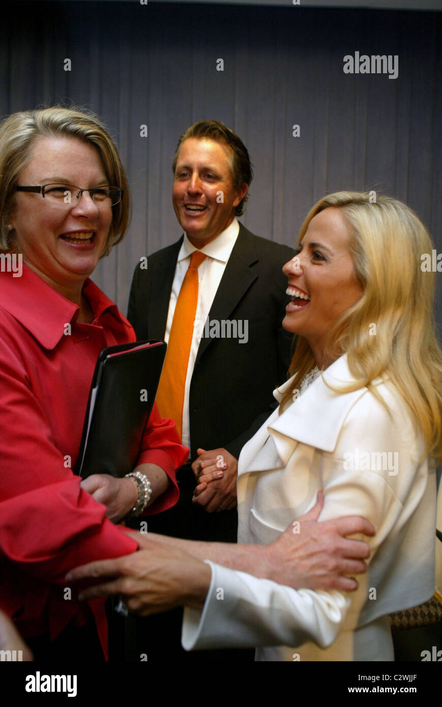 Phil Mickelson, Amy Mickelson and Margaret Spelling participate in ...