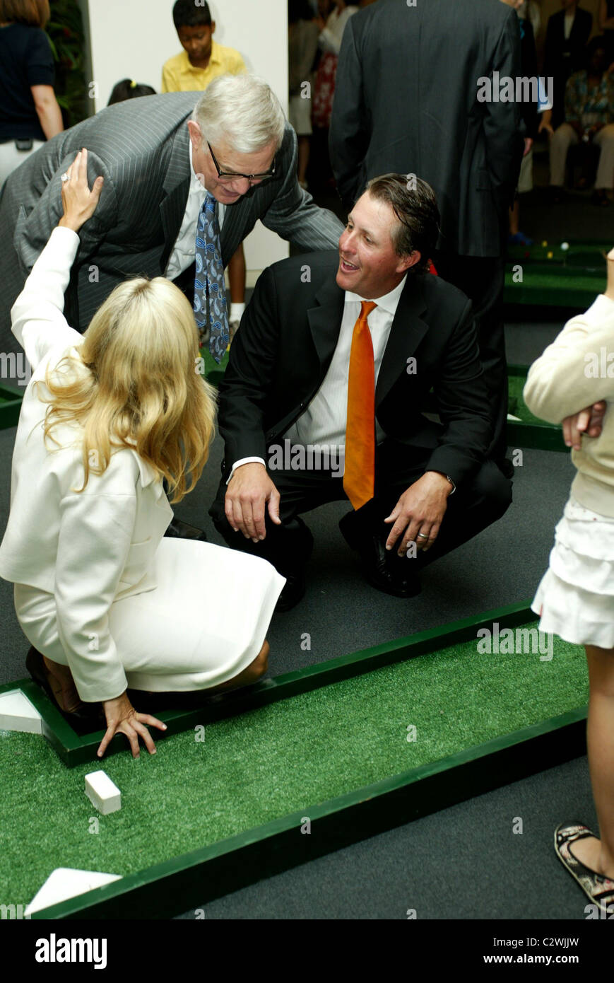 Phil Mickelson and Amy Mickelson participate in Department of Education ...
