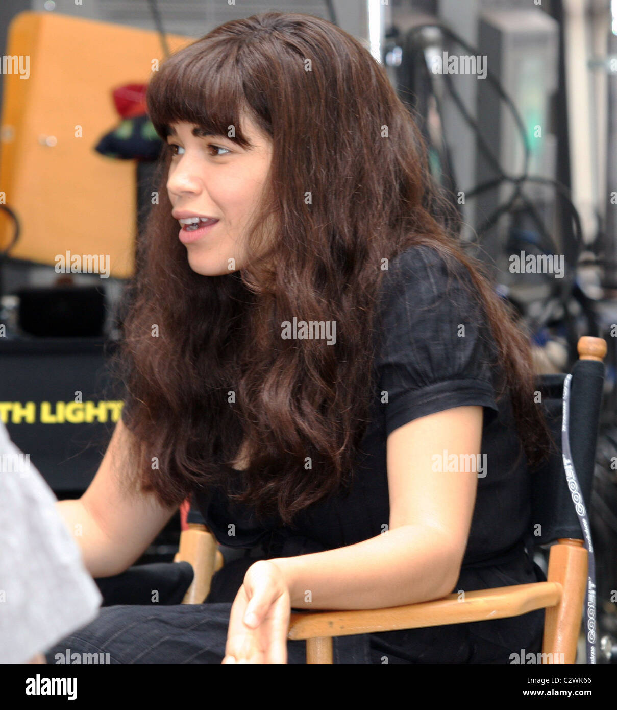 America Ferrera on the set of 'Ugly Betty' filming in Manhattan New ...