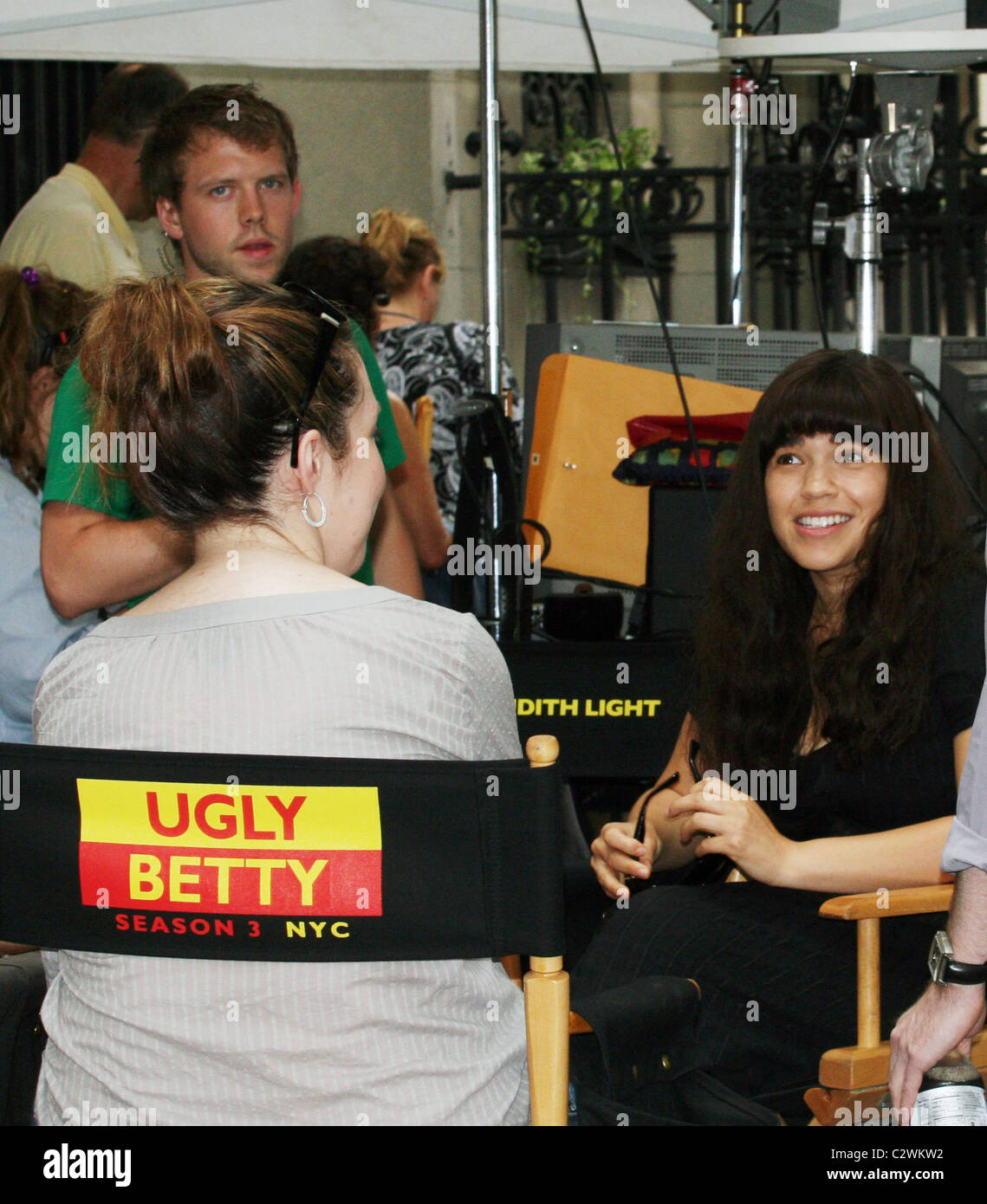 America Ferrera on the set of 'Ugly Betty' filming in Manhattan New ...