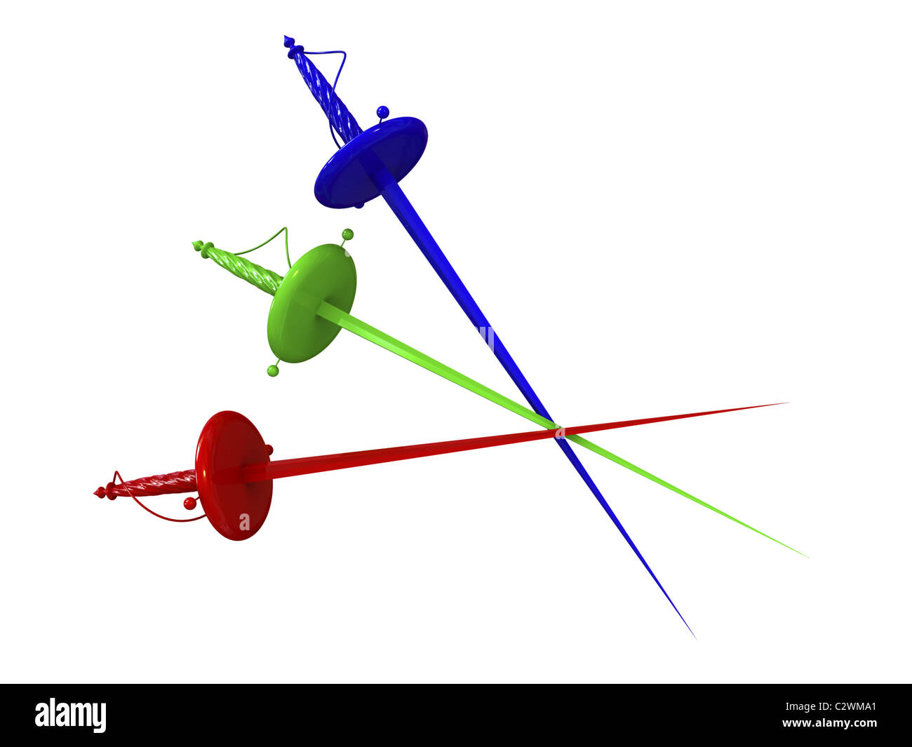 three swords. 3d Stock Photo - Alamy