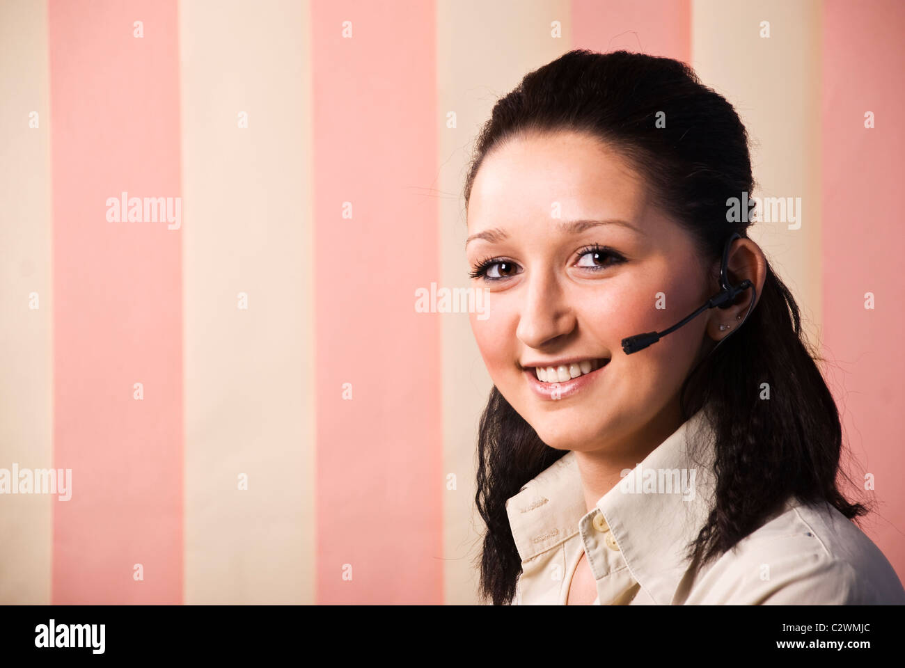 Callcenter lady hi-res stock photography and images - Alamy