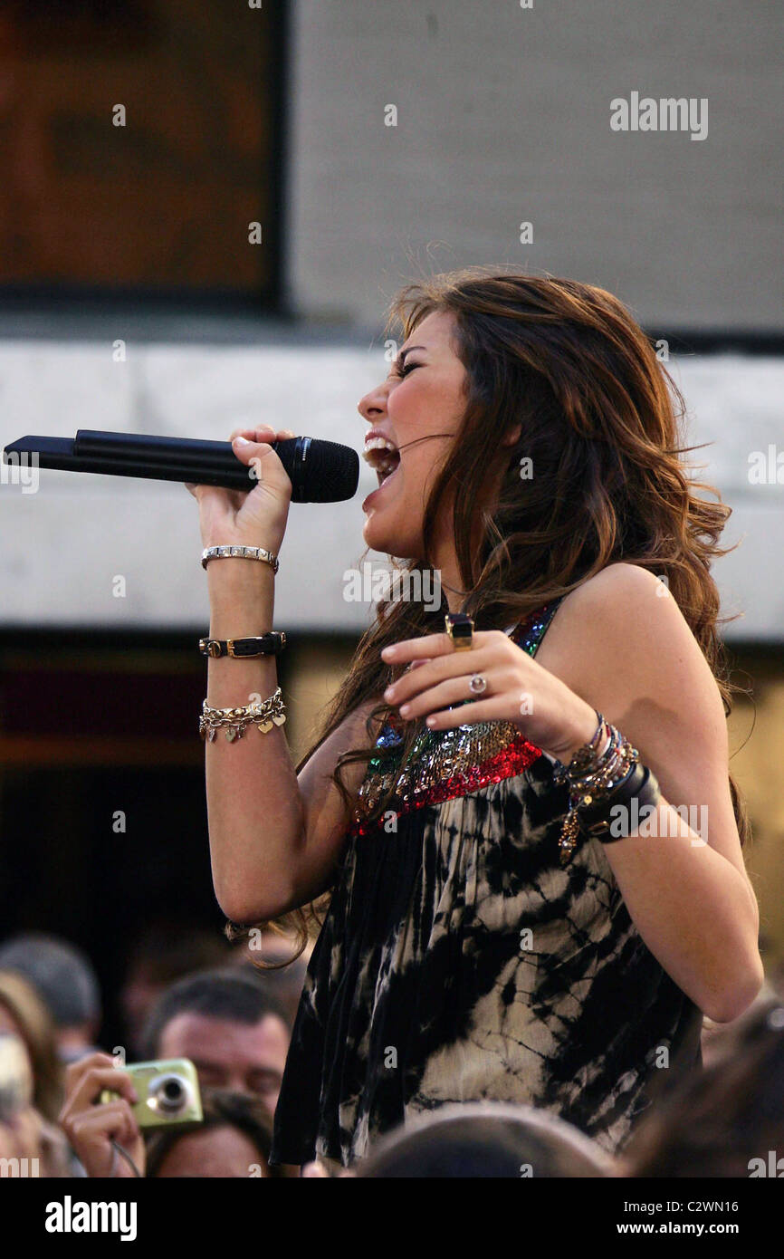 Miley Cyrus performs live on The Today Show's Summer Concert Series at ...