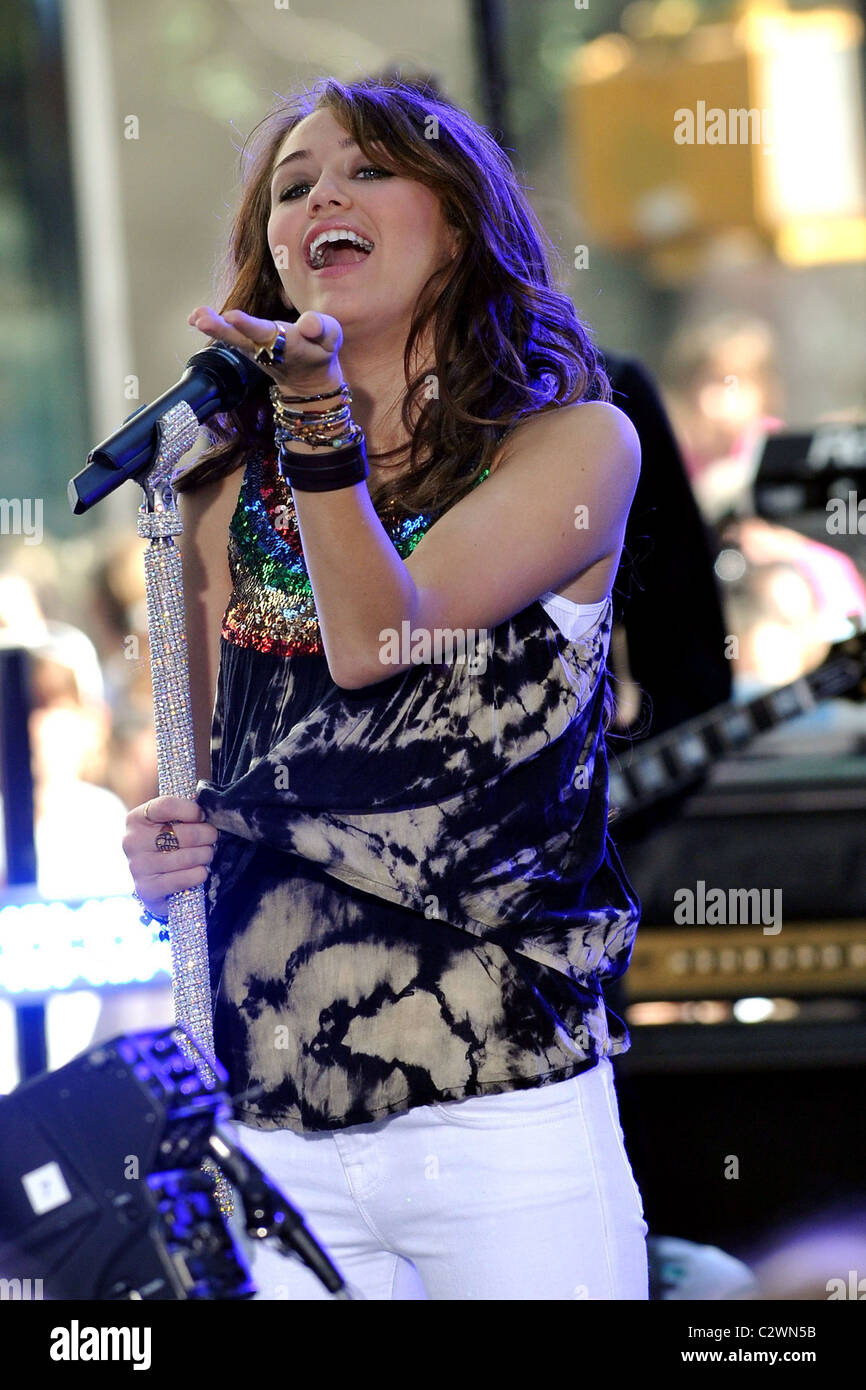 Miley Cyrus performs live on The Today Show's Summer Concert Series at ...