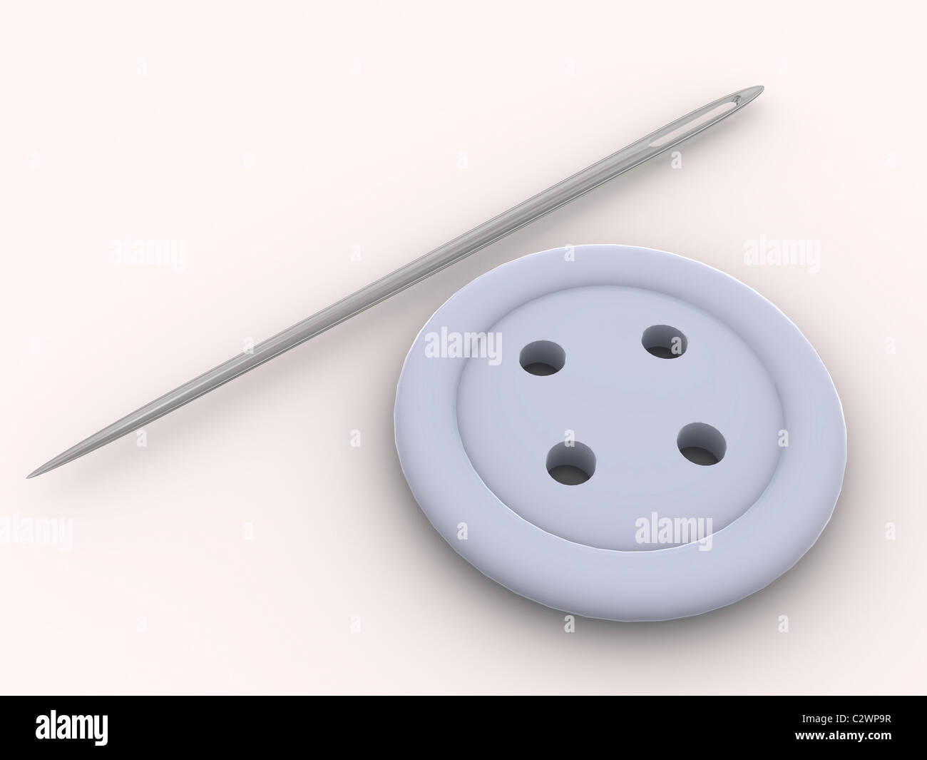 button and needle. 3D Stock Photo - Alamy