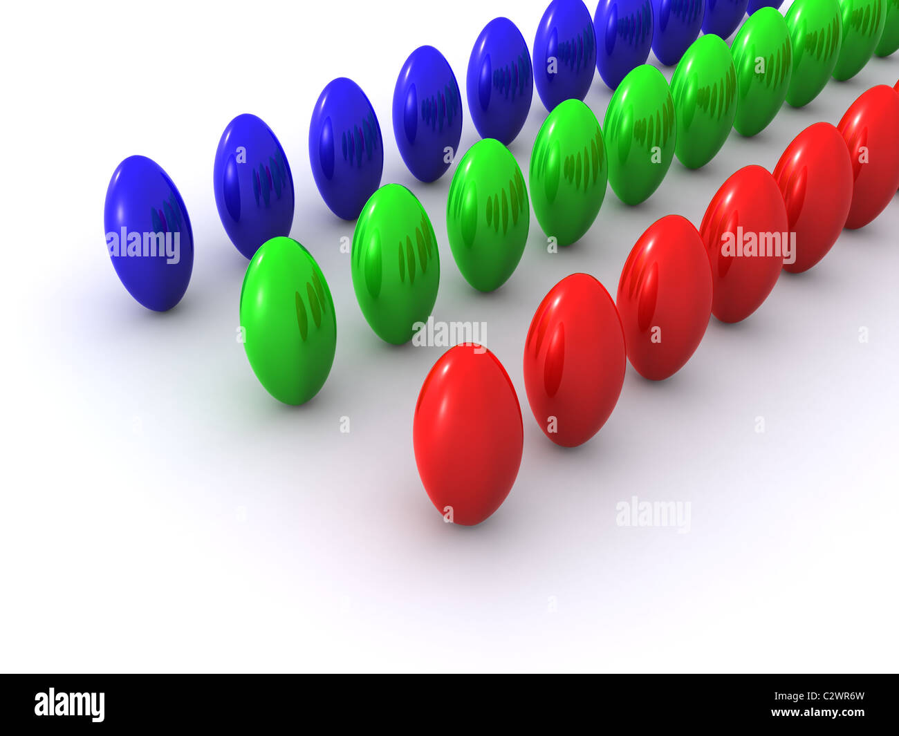 RGB balls. 3d team sport Stock Photo - Alamy