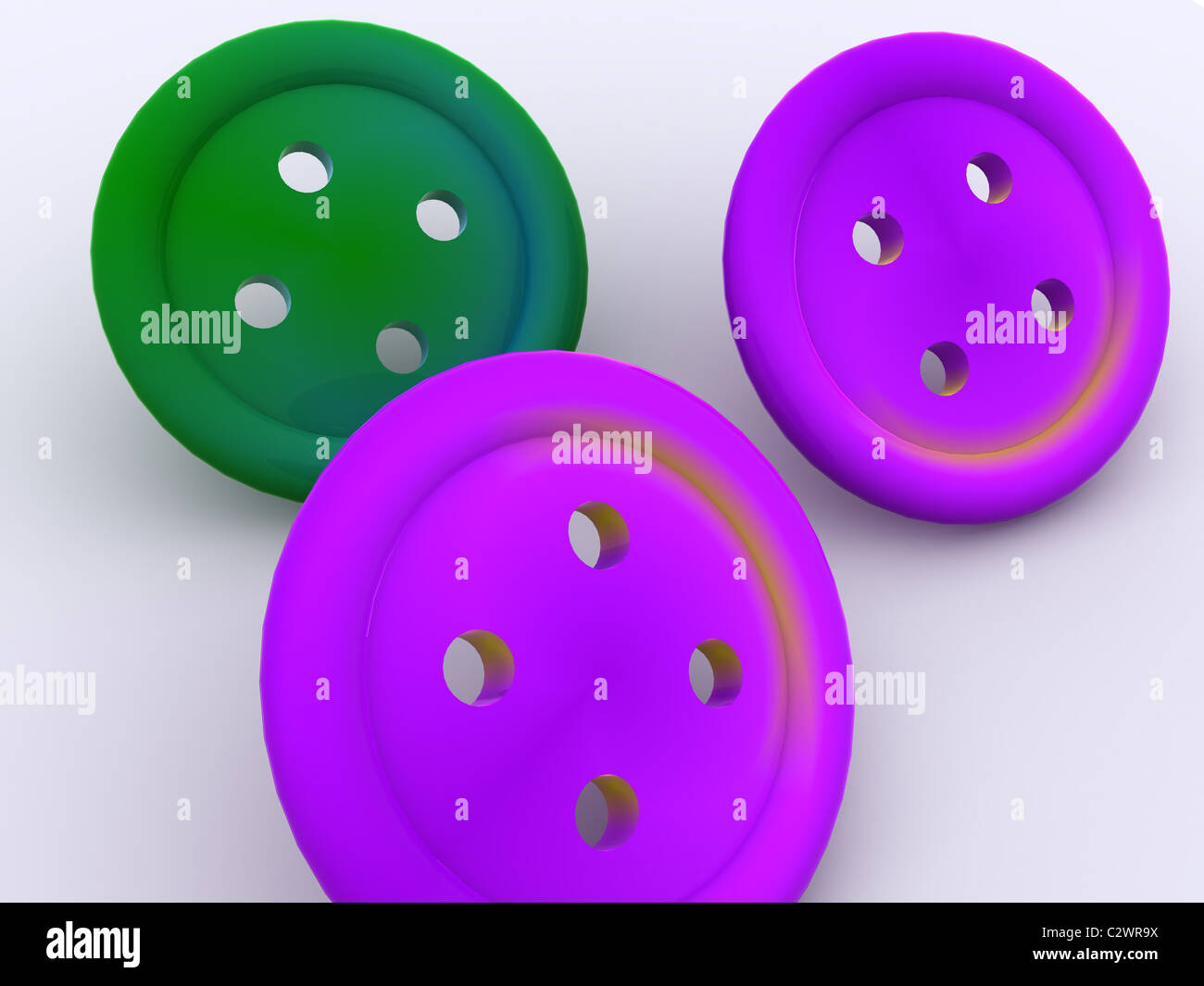 three buttons. 3d Stock Photo - Alamy