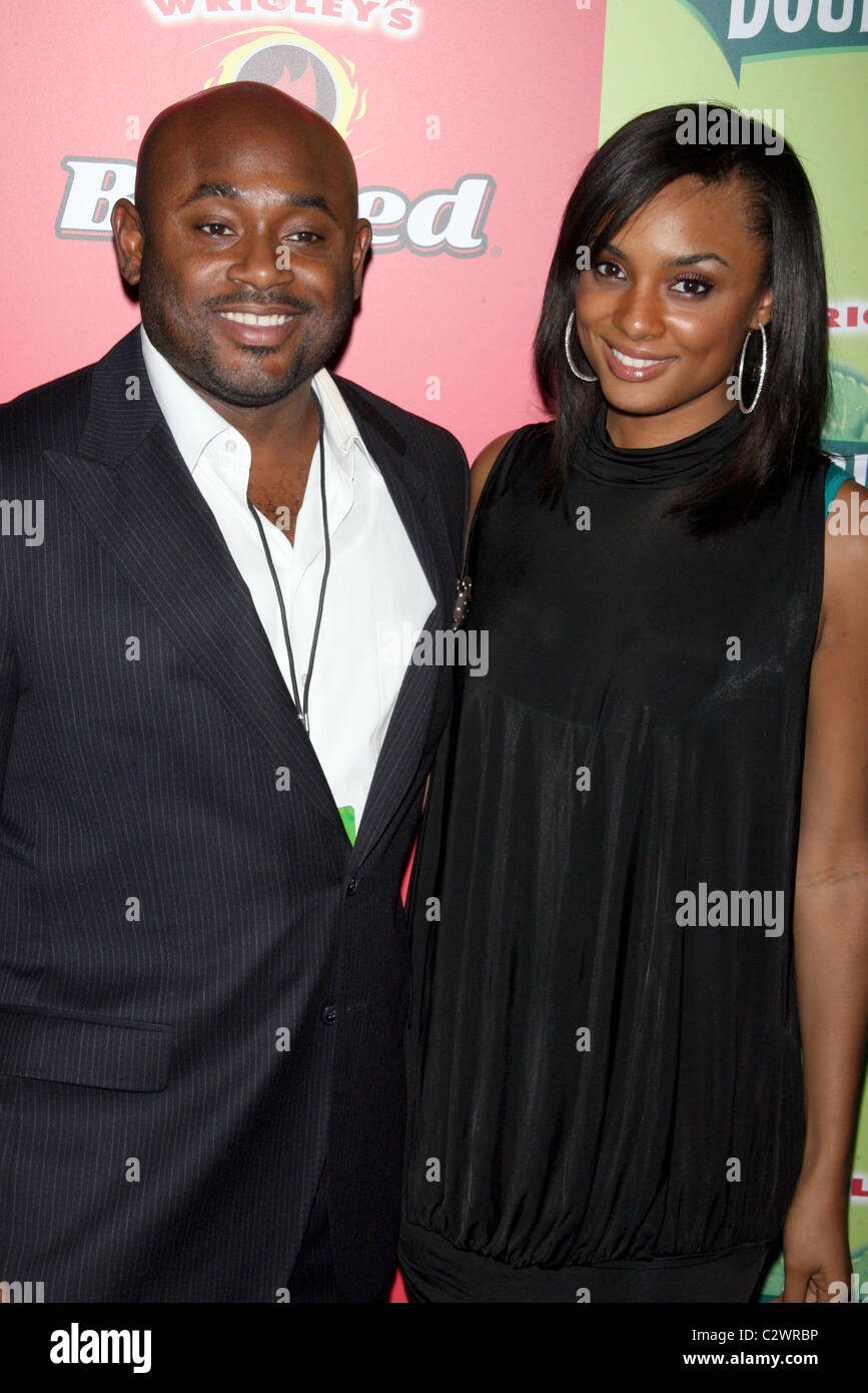 Steve Stout and Alesha Renee arrive at the debut of the remade Wrigley ...