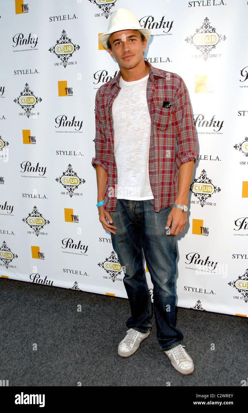 Jesse Johnson arrives at the TMG International CUUR Style LA Swim ...