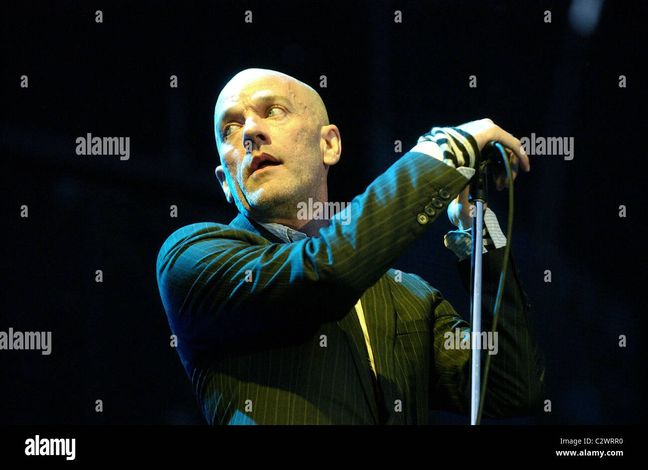 Michael Stipe of R.E.M perform a sold out concert at Westerpark ...