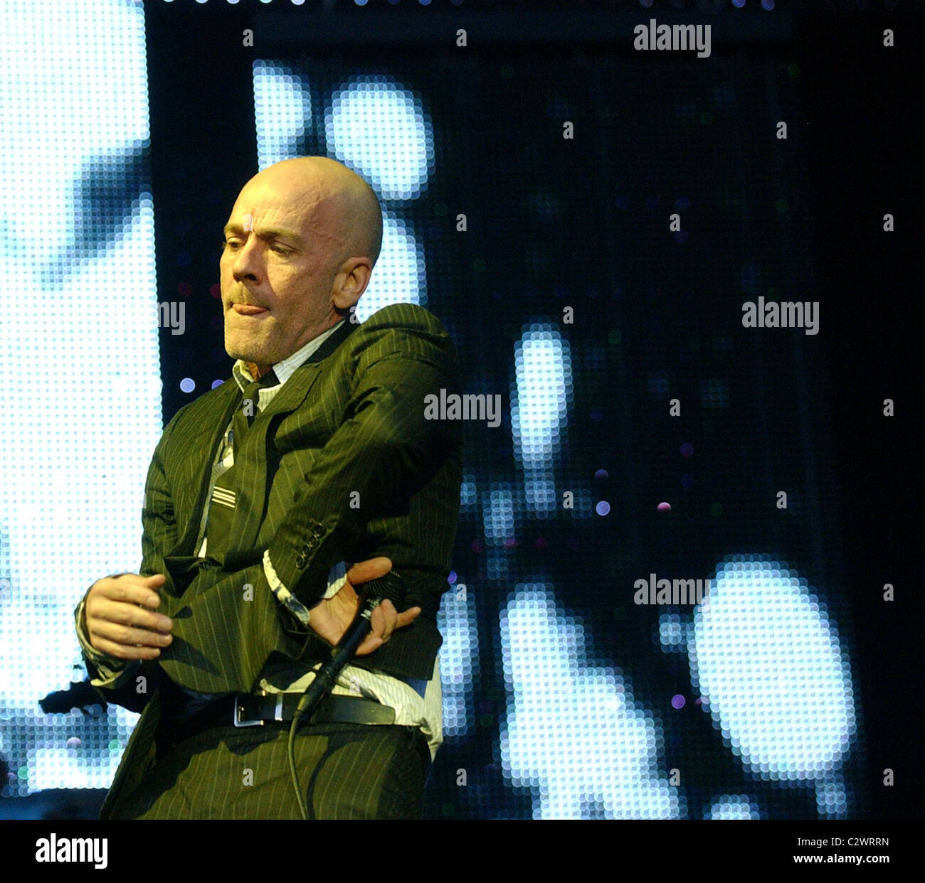 Michael Stipe of R.E.M perform a sold out concert at Westerpark ...