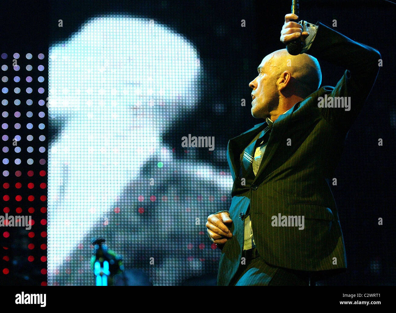 Michael Stipe of R.E.M perform a sold out concert at Westerpark ...