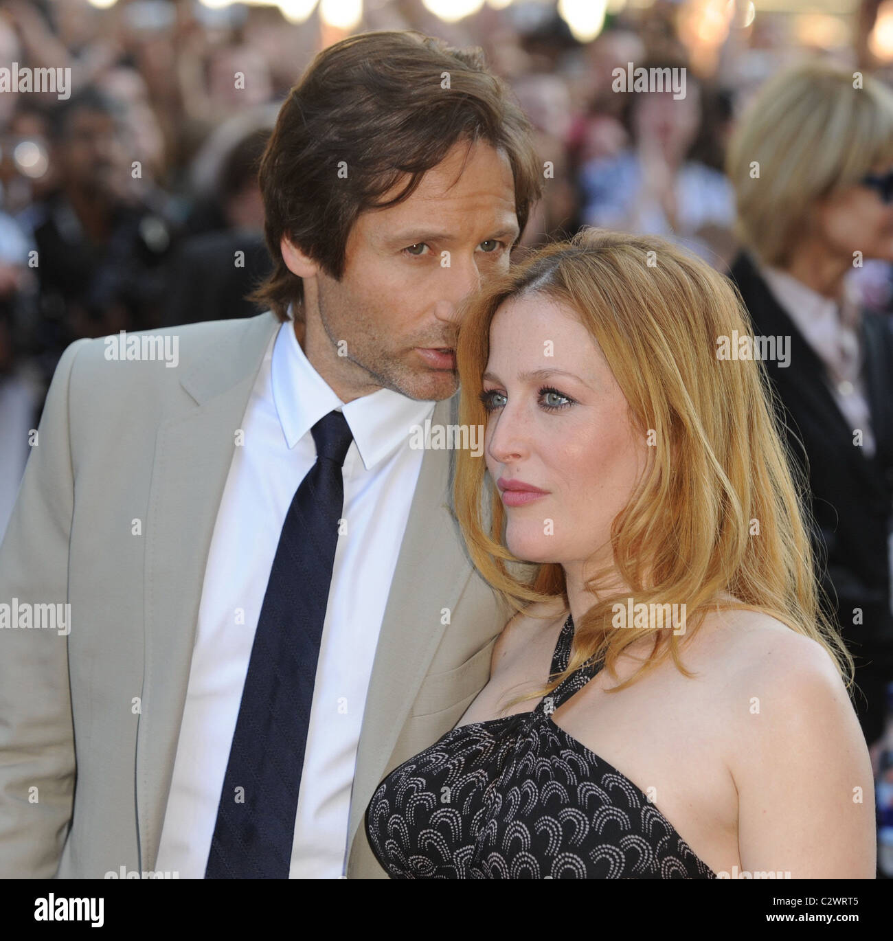 David Duchovny and Gillian Anderson UK Premiere of 'The X-Files: I Want to Believe' held at the ...