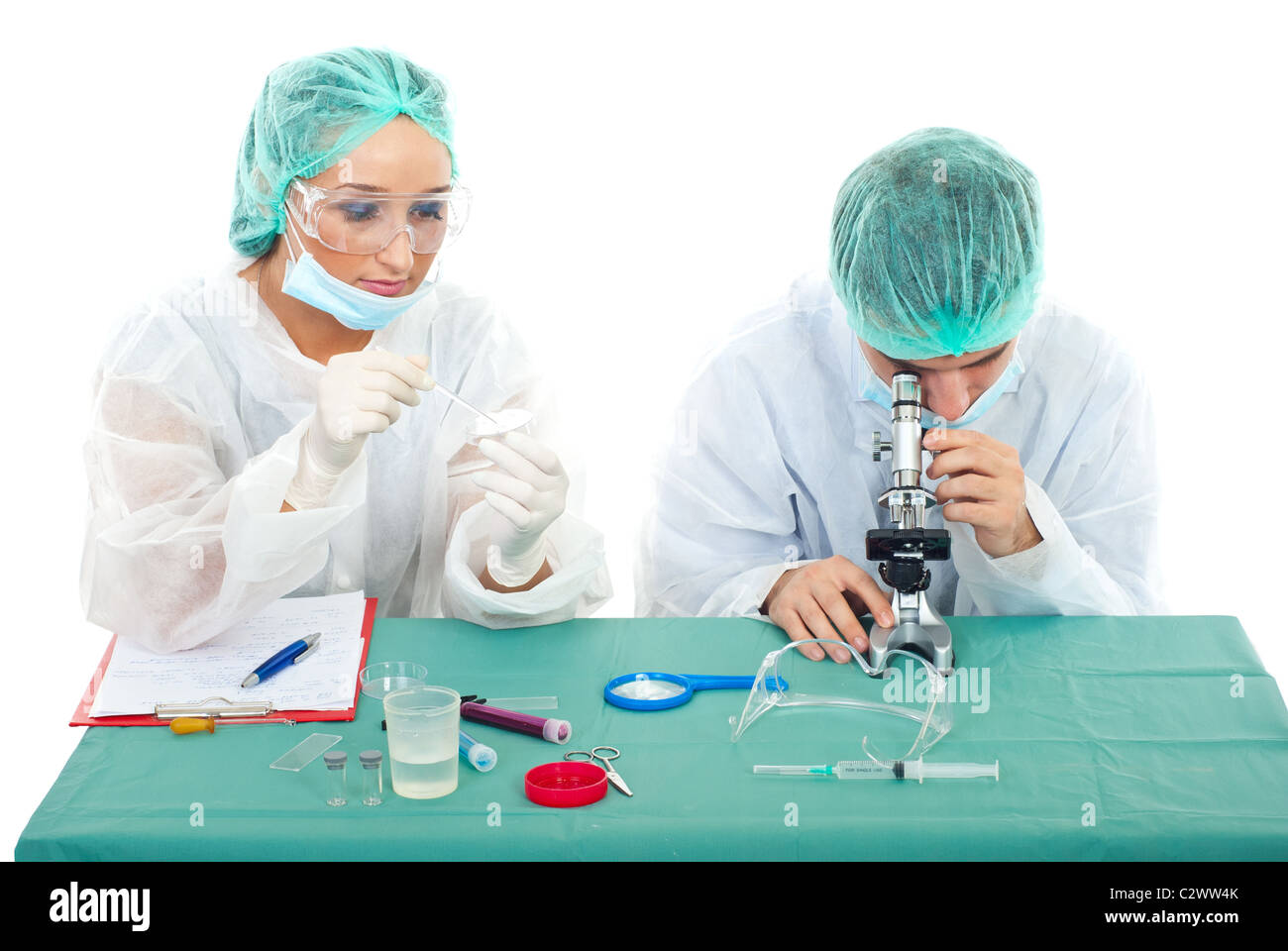Young team of scientists people working in laboratory Stock Photo - Alamy