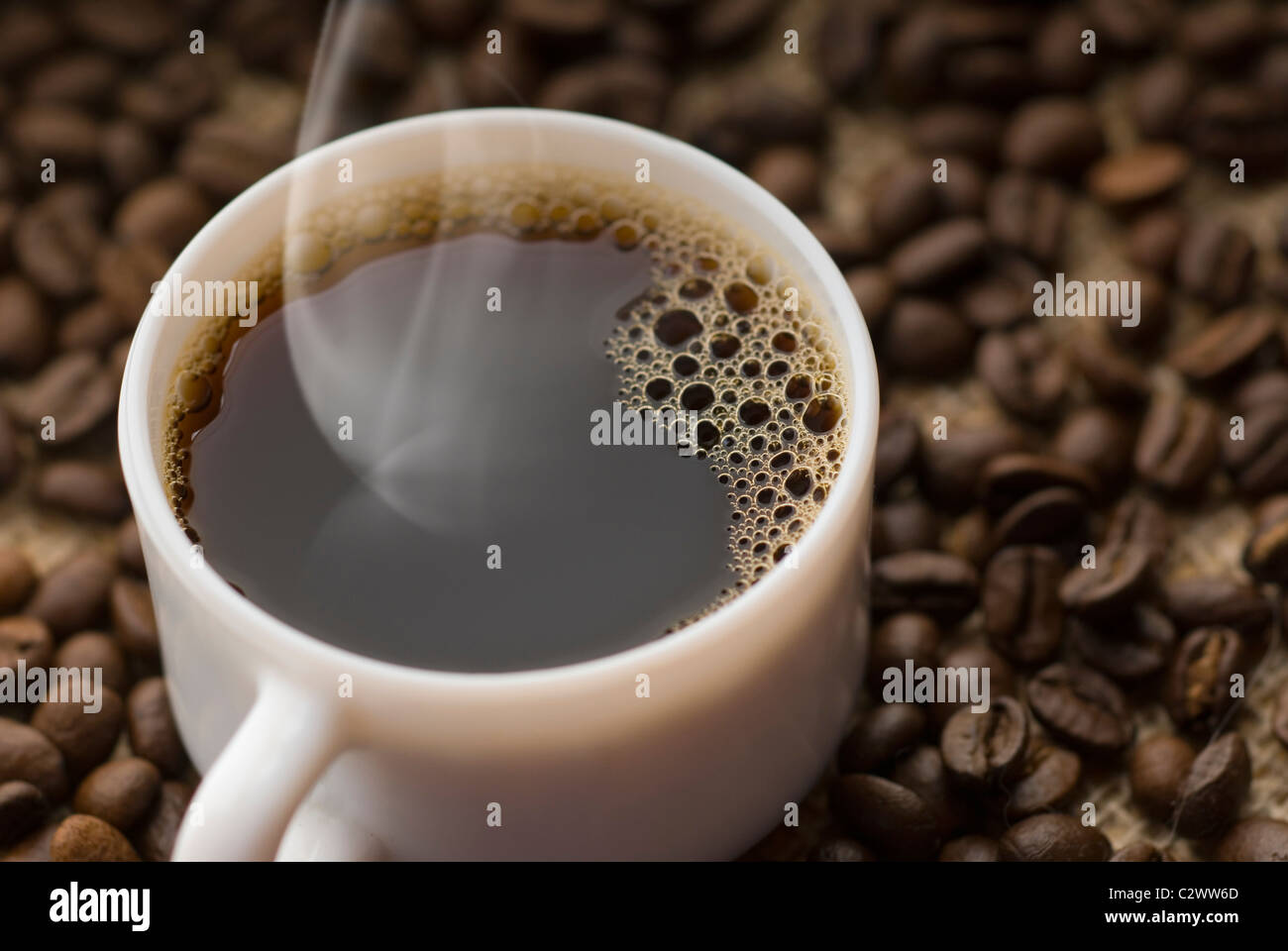 delicious hot cup of coffee Stock Photo - Alamy