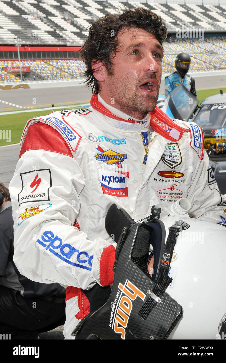 Grey's Anatomy' star Patrick Dempsey competes at the Rolex Grand-Am ...