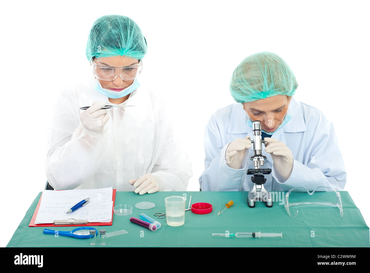 Two scientists women teamwork working in laboratory Stock Photo - Alamy