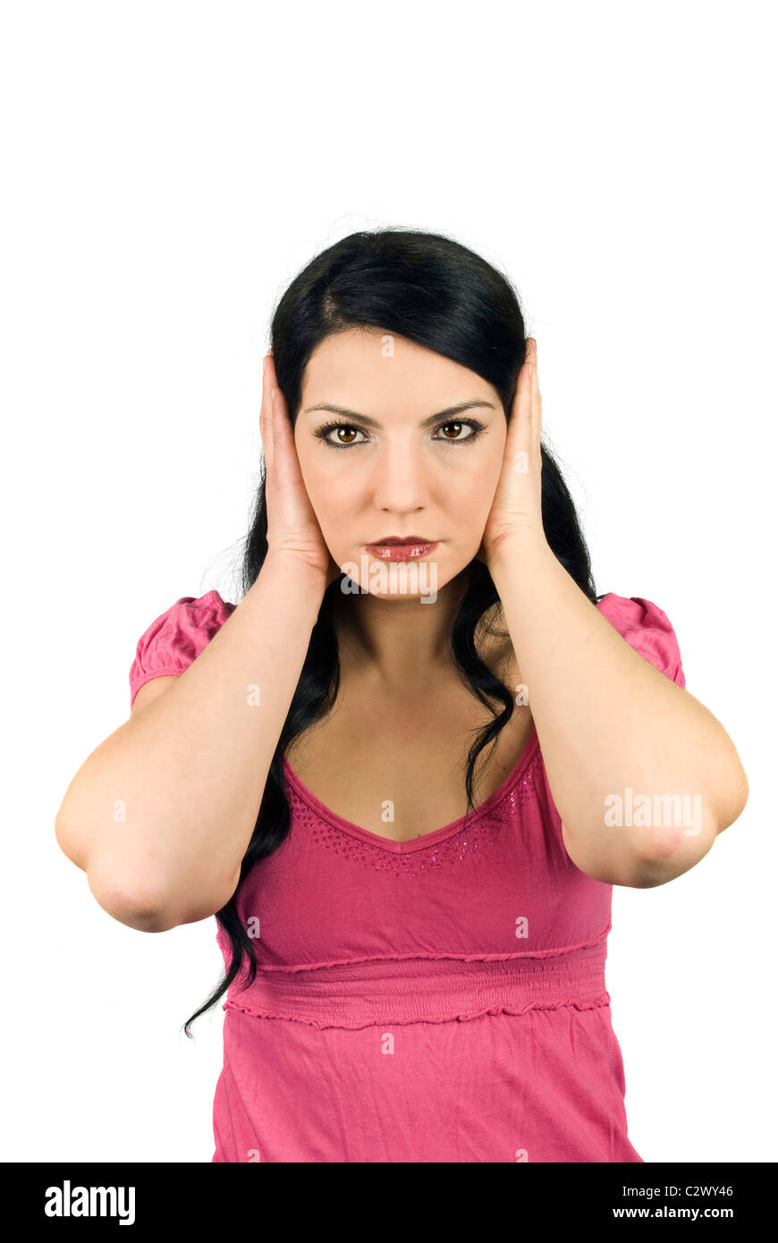 I cant hear you hi-res stock photography and images - Alamy