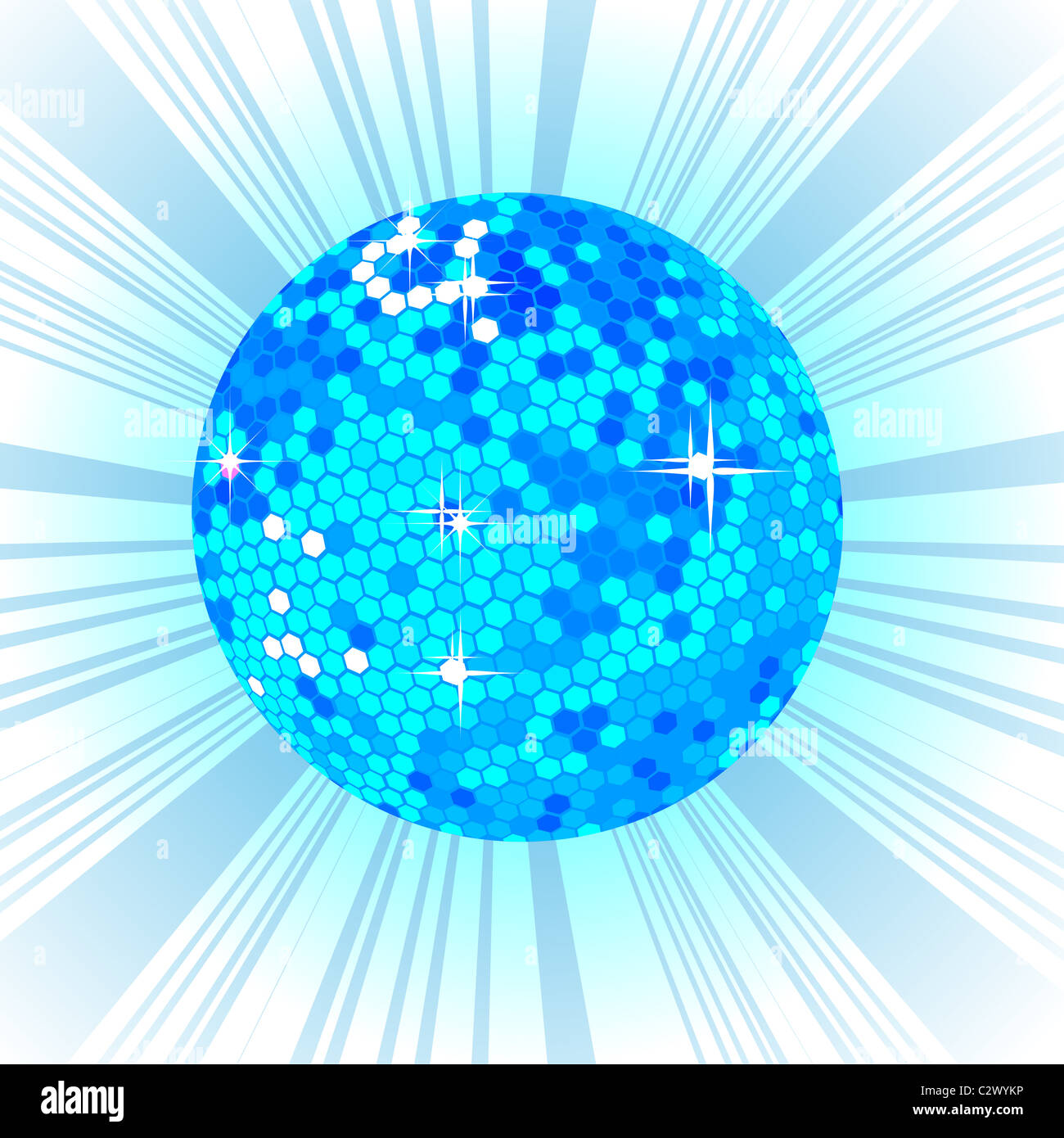 Blue Disco ball background Stock Photo - Alamy