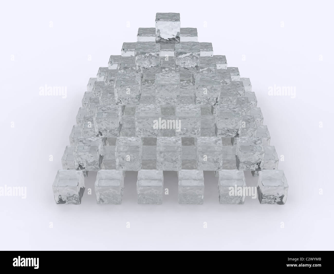 3d ice pyramid cold cube Stock Photo - Alamy